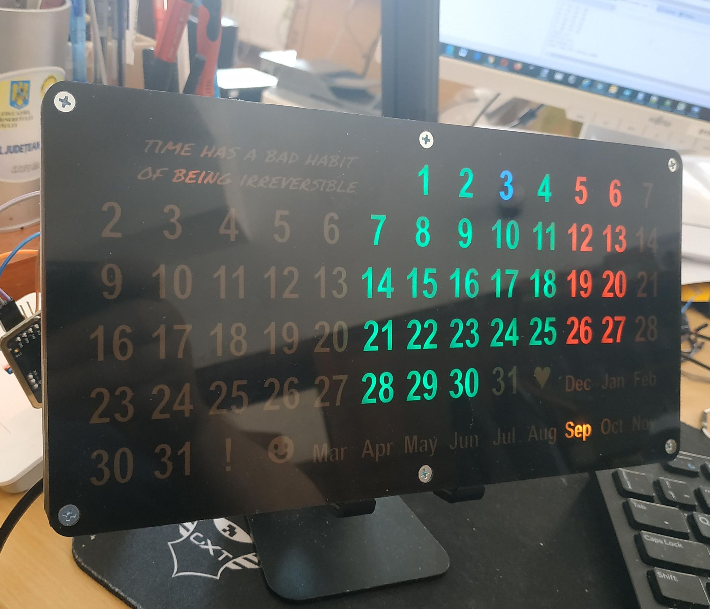 Backlit Automated Perpetual Calendar - a CNC Project : 9 Steps (with ...