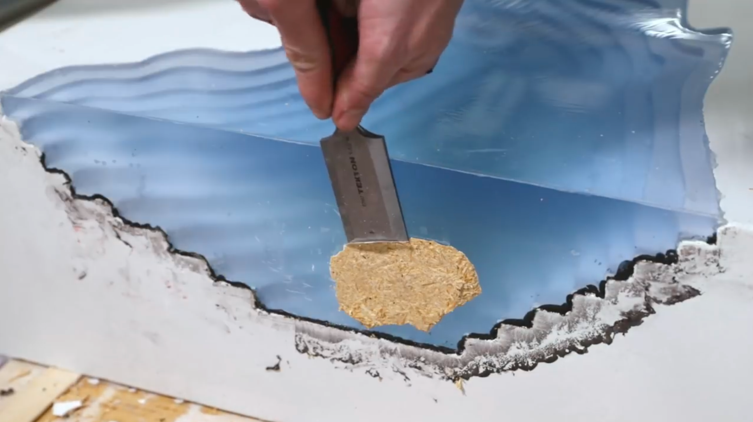 White Concrete & Epoxy "Arctic Erosion" Table : 9 Steps (with Pictures ...