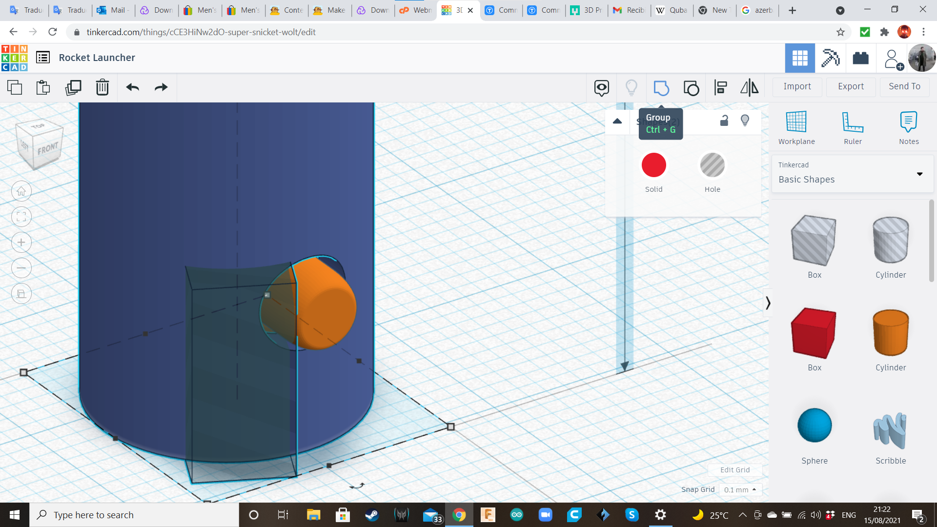 Tinkercad Robotics for School: Rocket Launching Mini-bot : 32 Steps ...
