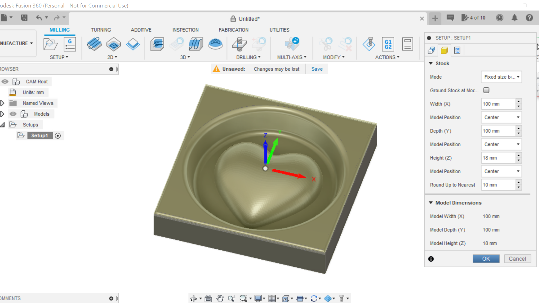 Heart in a Piece of Solid Oak Flooring Off-cut With Fusion 360 : 8 ...