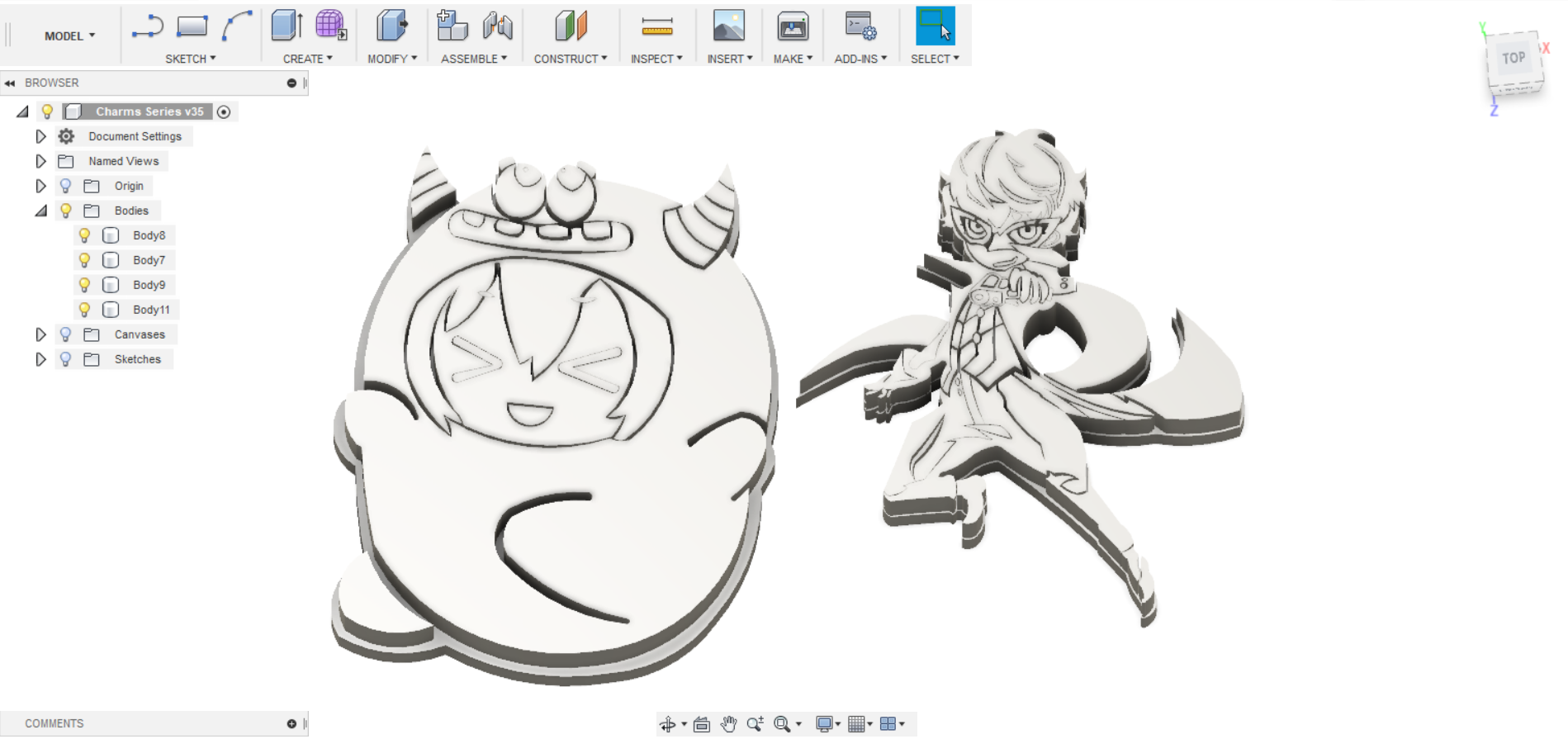 Character Charms - Fusion 360 : 10 Steps (with Pictures) - Instructables