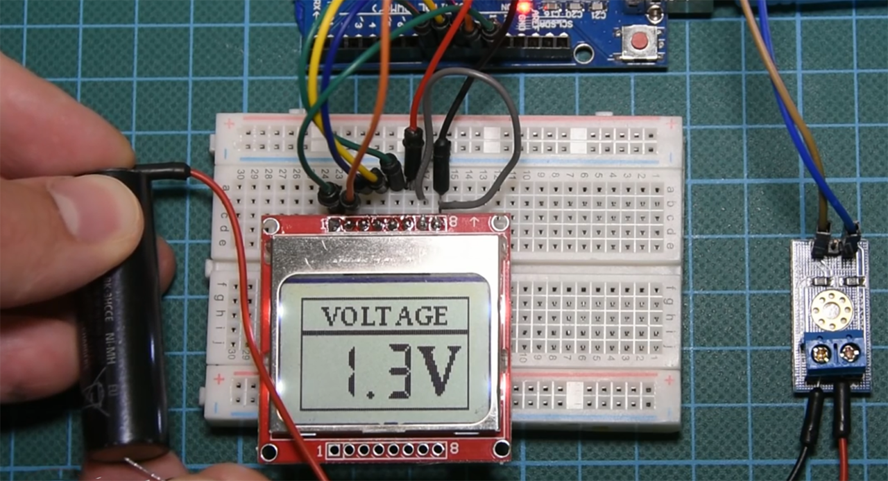 DIY Voltmeter With Arduino and a Nokia 5110 Display : 6 Steps (with ...