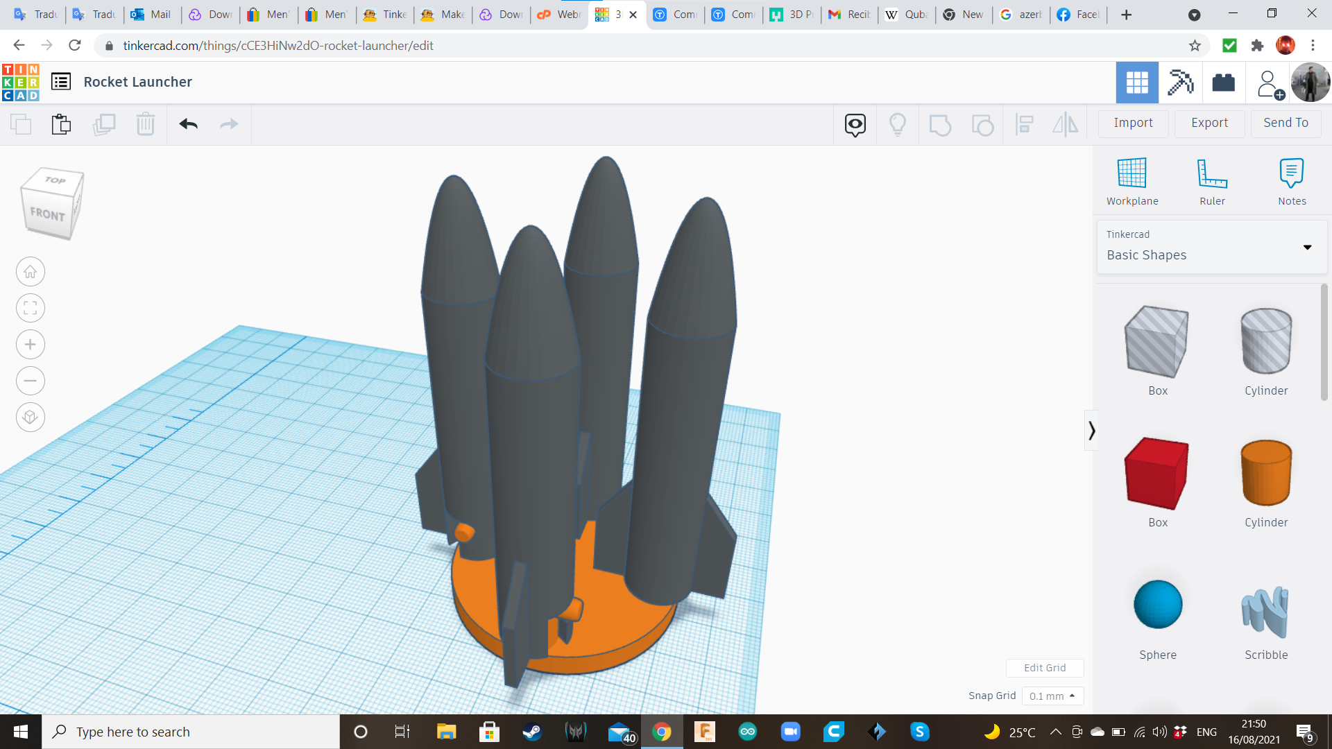 Tinkercad Robotics for School: Rocket Launching Mini-bot : 32 Steps ...