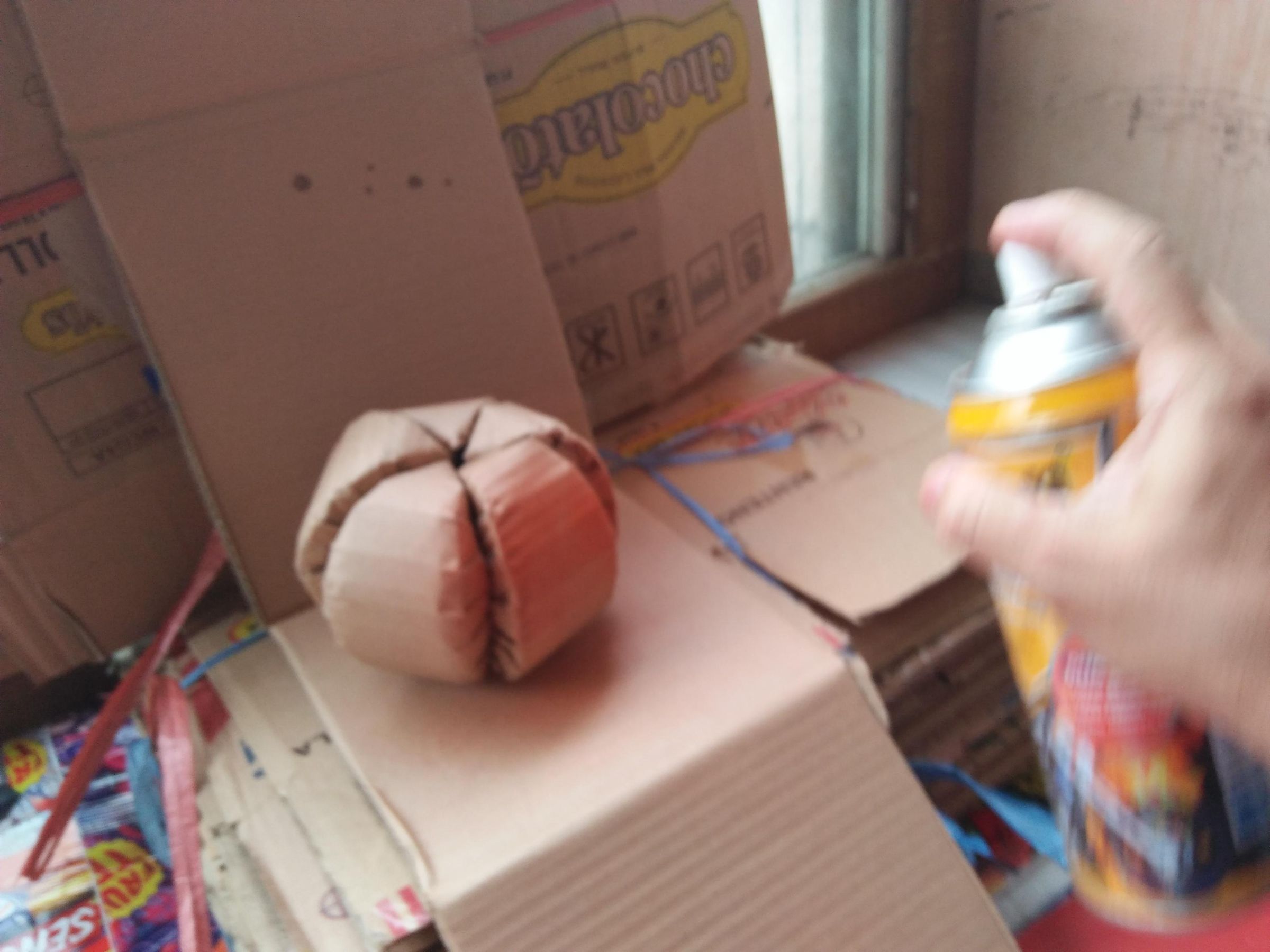 Pumpkin Made From Cardboard : 7 Steps (with Pictures) - Instructables