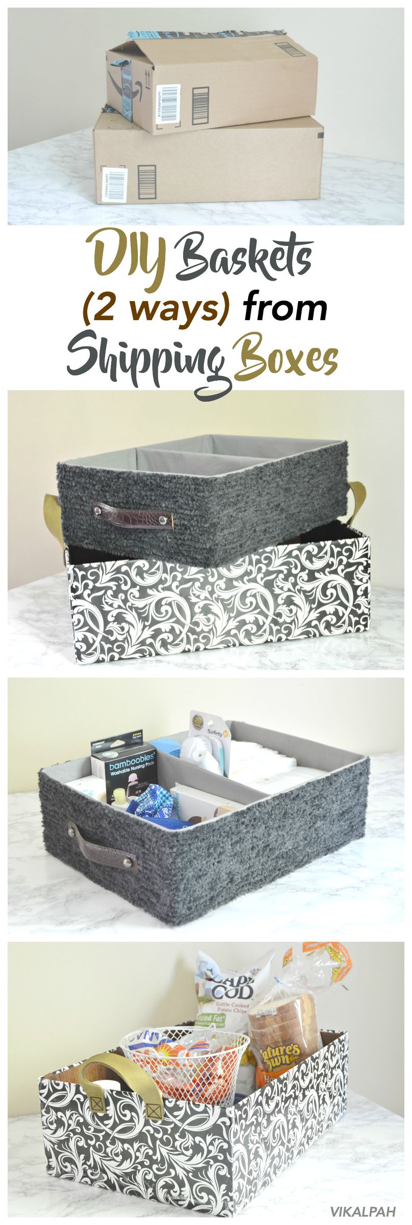 DIY Baskets(2 Ways) From Shipping Boxes : 17 Steps (with Pictures ...