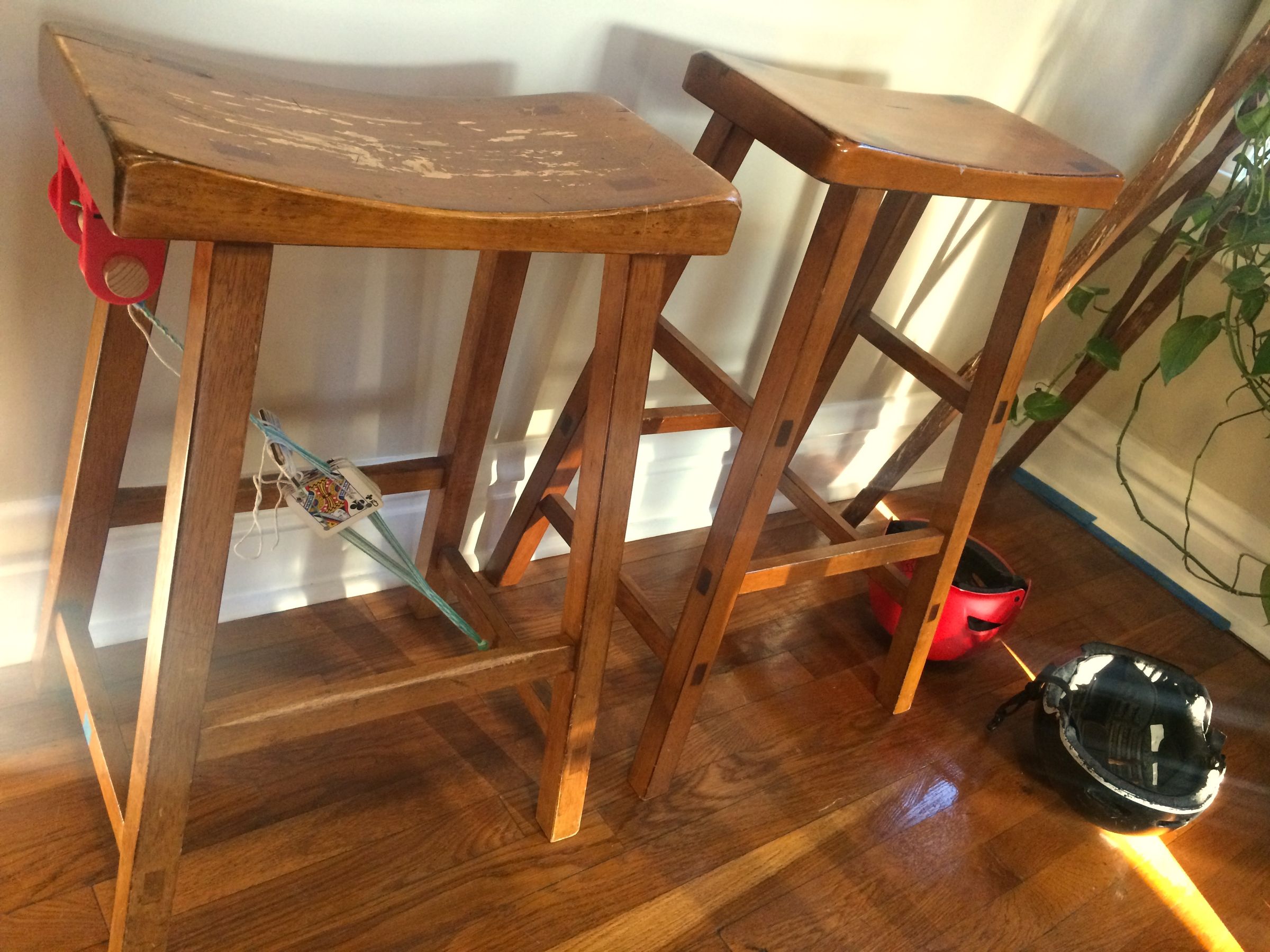 Tablet Weaving Loom Using a Wooden Stool : 7 Steps (with Pictures ...