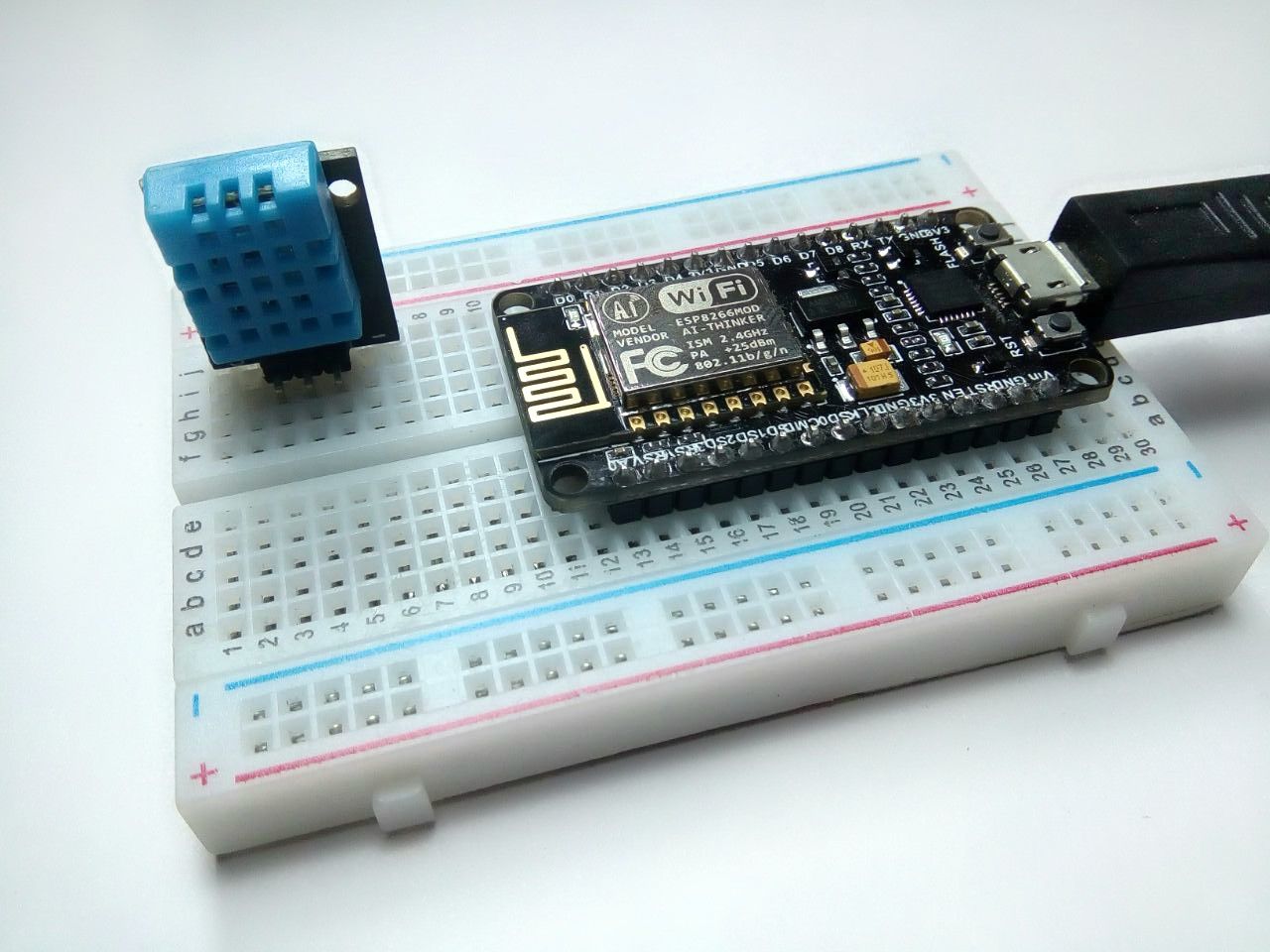 Interface DHT11 (Humidity Sensor) Using NodeMCU : 6 Steps (with ...