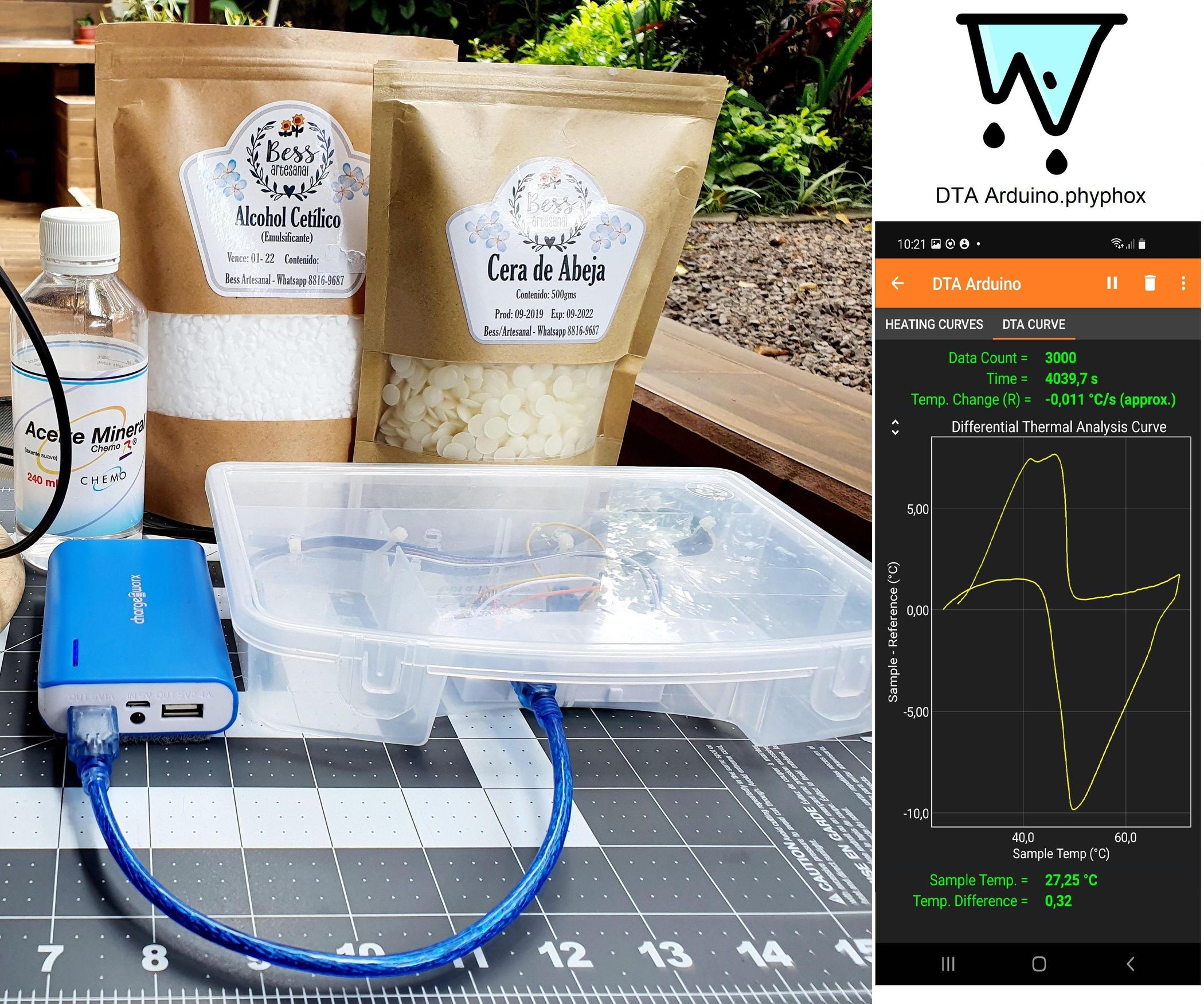 Differential Thermal Analysis Using Arduino and PhyPhox : 5 Steps (with Pictures) - Instructables
