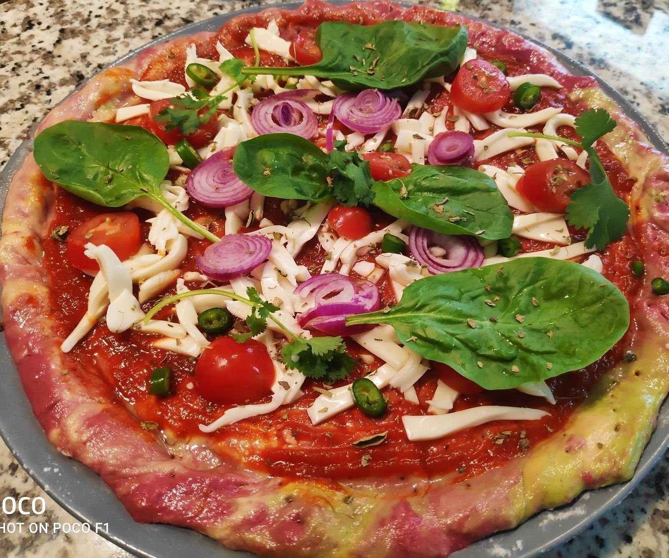 Tricolor Pizza With Spinach Beet Carrot Crust : 7 Steps (with Pictures ...