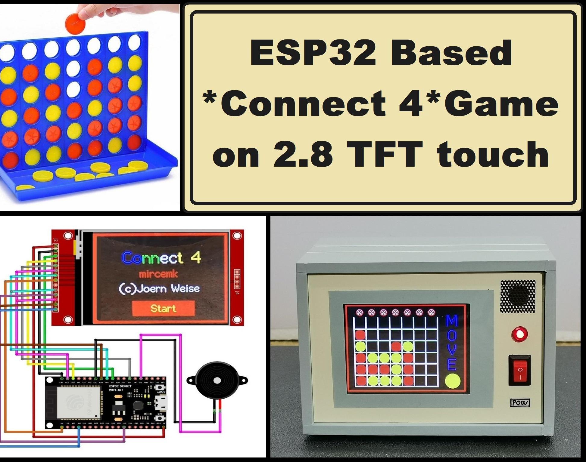 DIY Connect 4 Game on 2.8 Inch TFT Touch Display : 3 Steps - Instructables