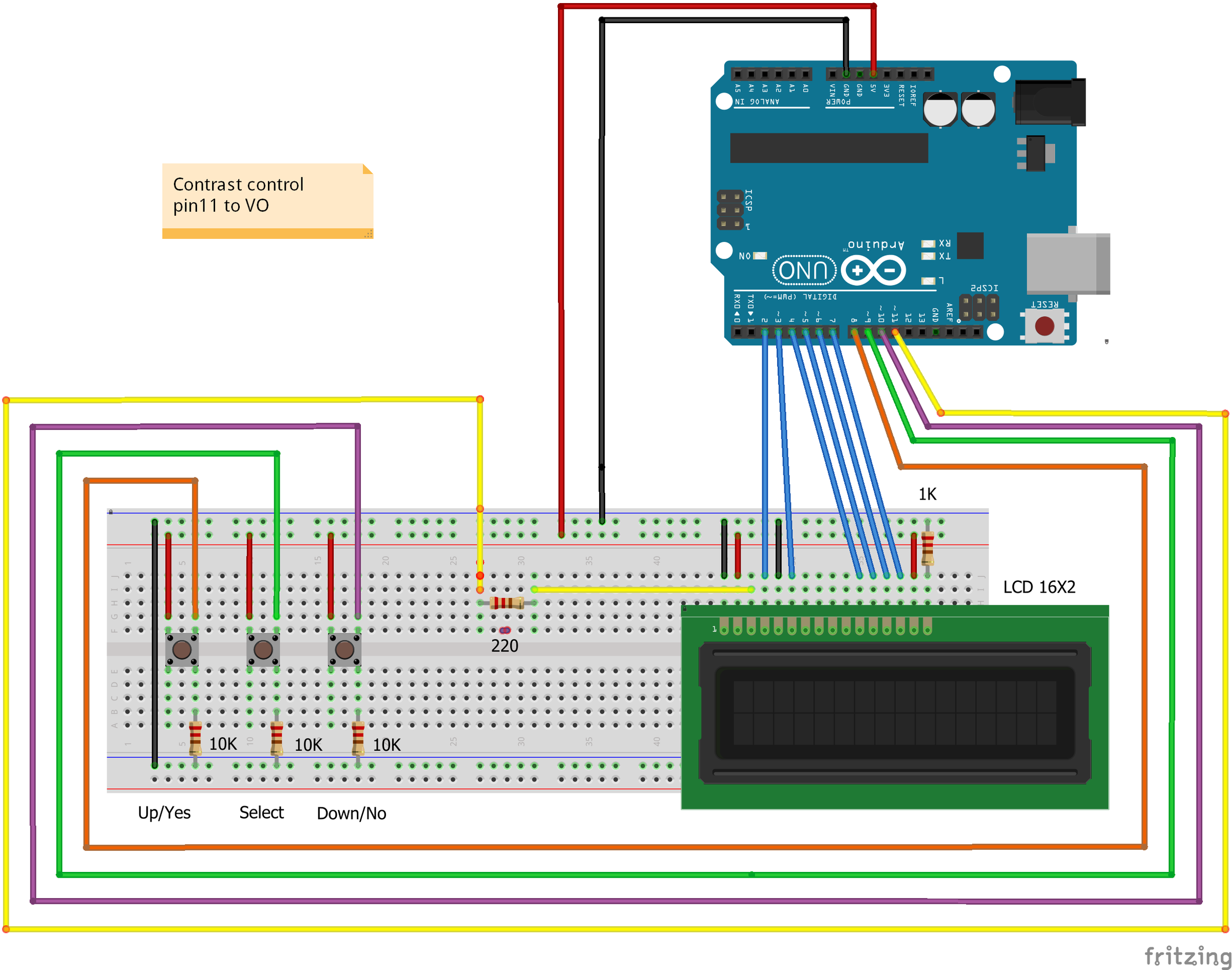 Arduino LCD 16x2. Turn Single Screen Into Multiple Screens. : 5 Steps ...