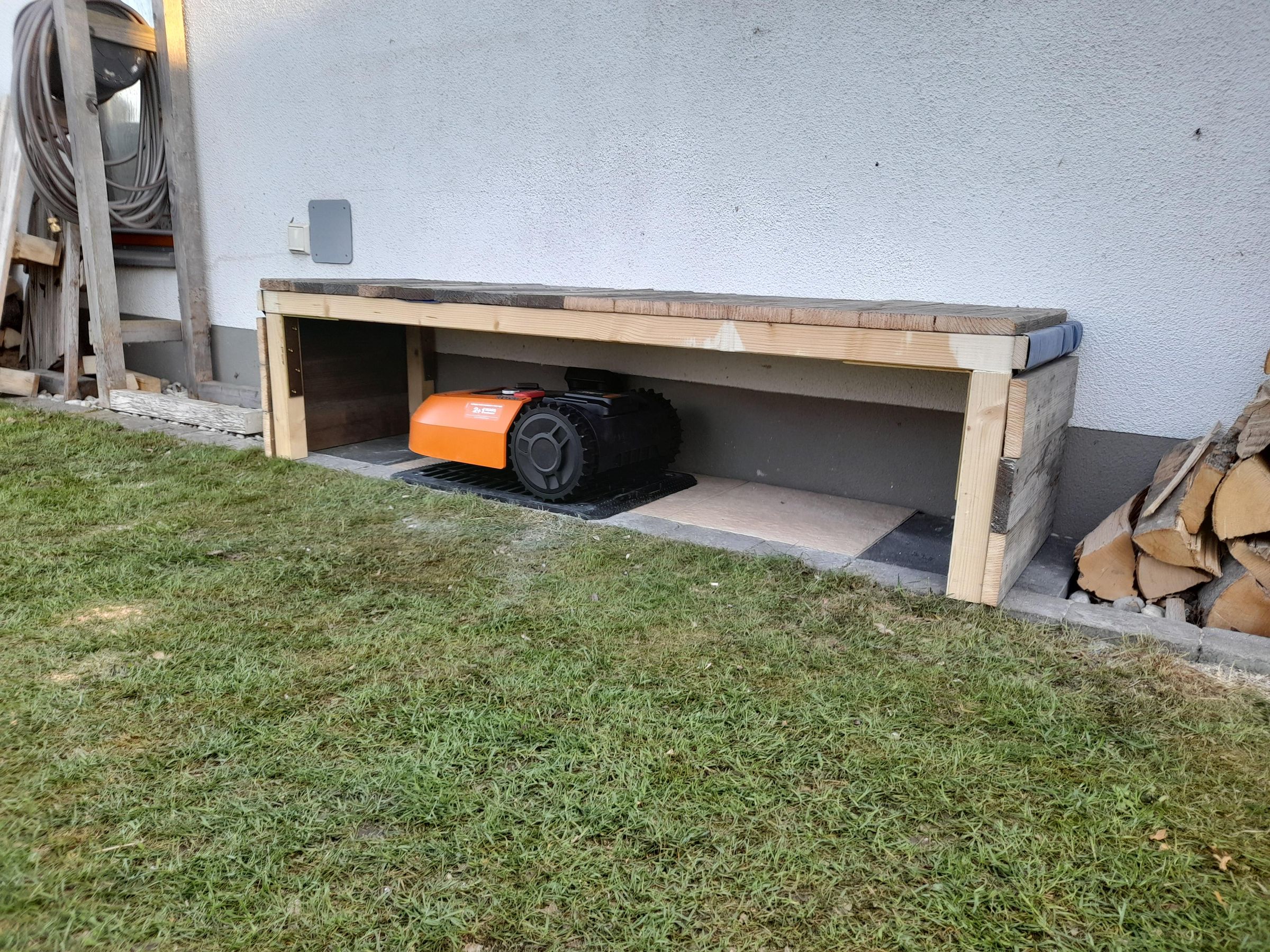 Robot Mower Garage in the Firewood : 6 Steps (with Pictures ...