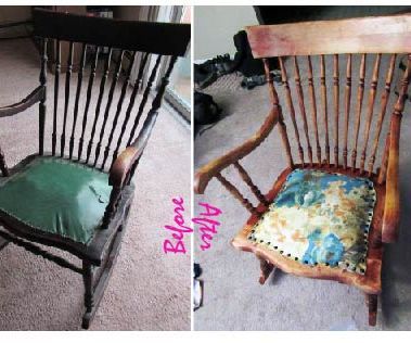 Refinishing/reupholstering a Hand Tied Spring Rocking Chair : 7 Steps ...