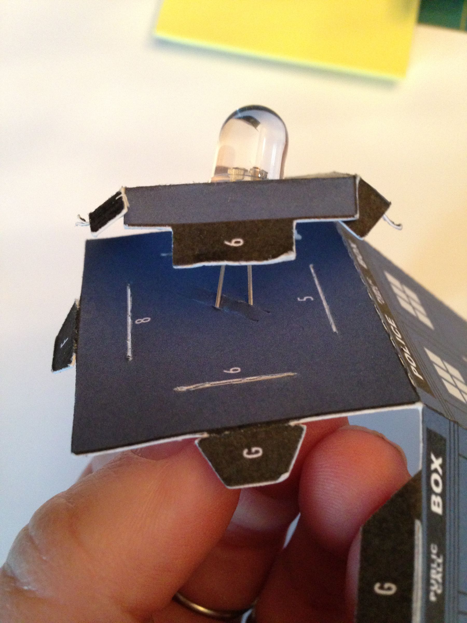 Spinning Blinking Papercraft Tardis : 6 Steps (with Pictures) - Instructables