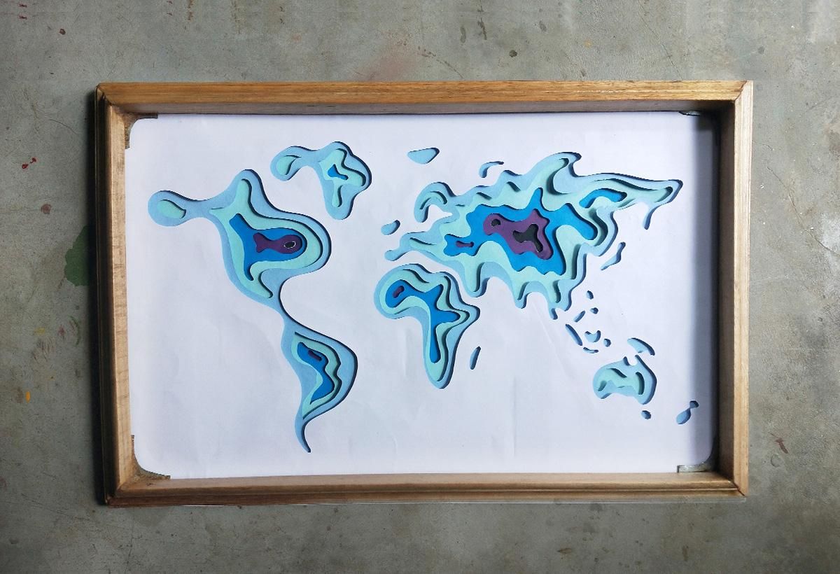 Topographic World Map Art : 11 Steps (with Pictures) - Instructables