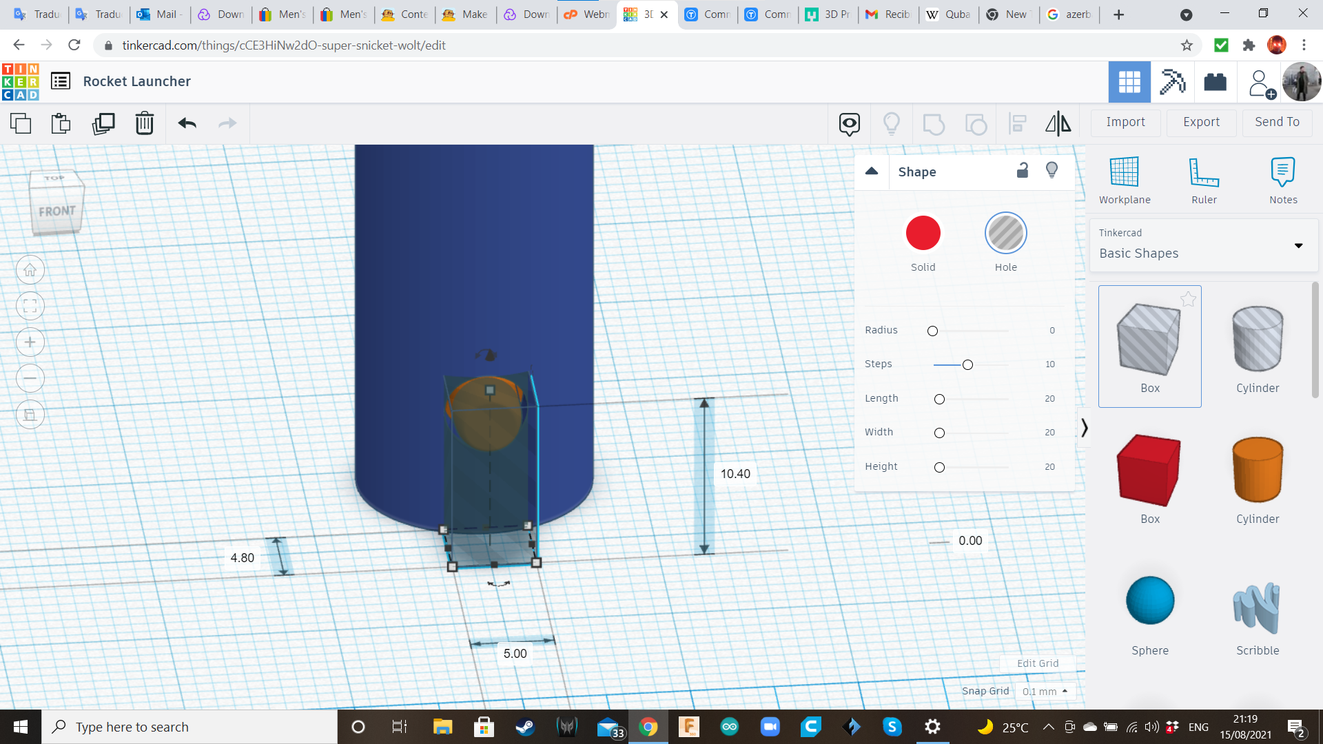Tinkercad Robotics for School: Rocket Launching Mini-bot : 32 Steps ...