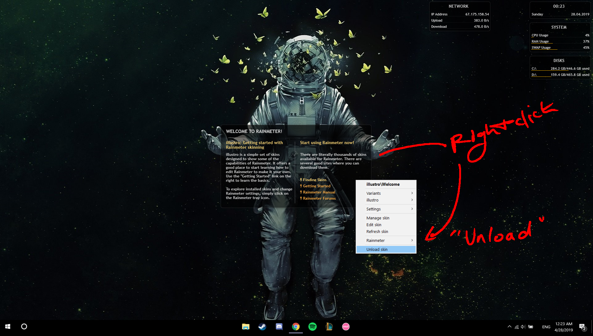 Rainmeter - Setting Up a Minimal Desktop (Win 10) : 30 Steps ...