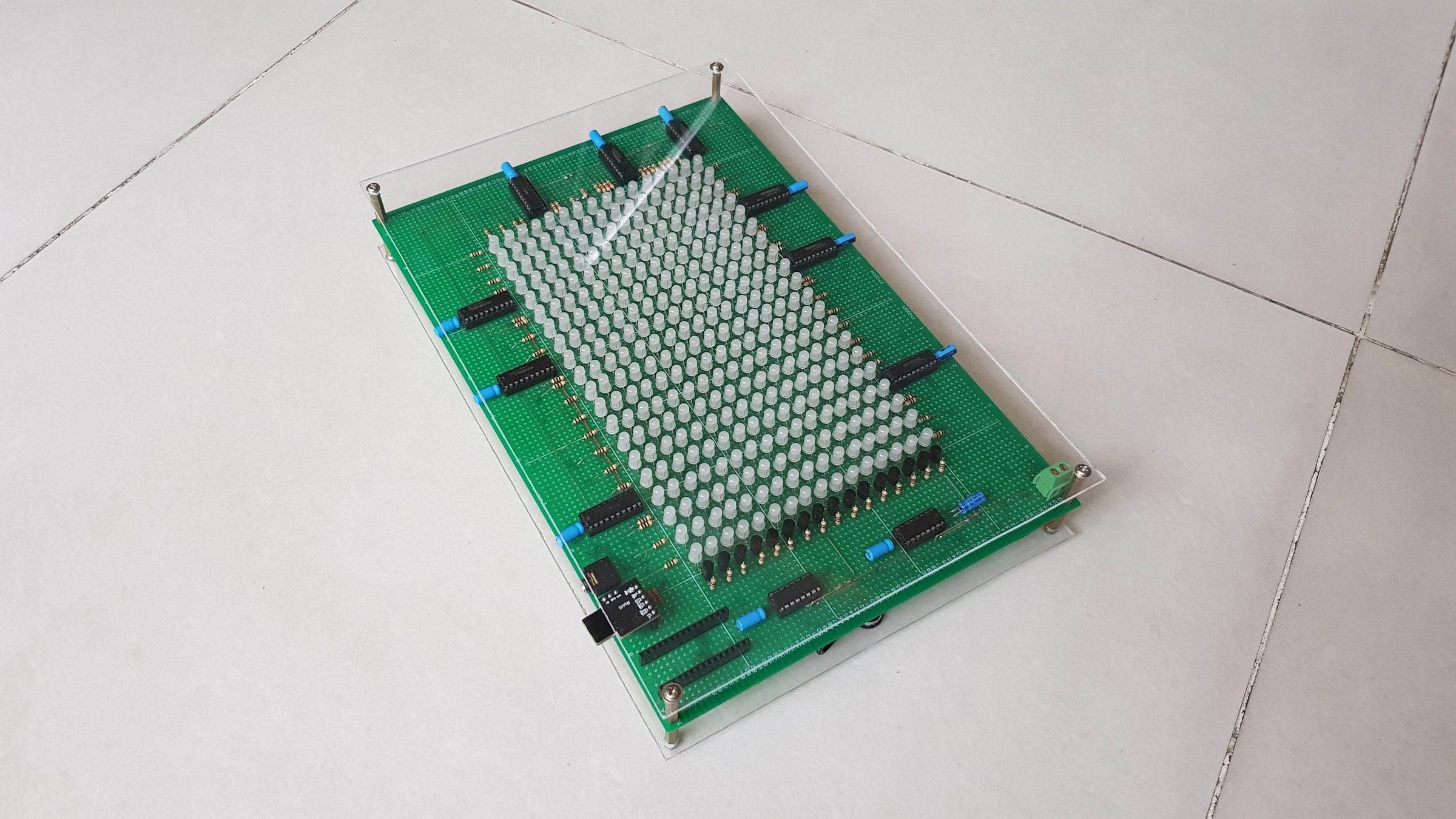 ATtiny85 - Spectrum Analyzer on RGB Led Matrix 16x20 : 5 Steps (with ...