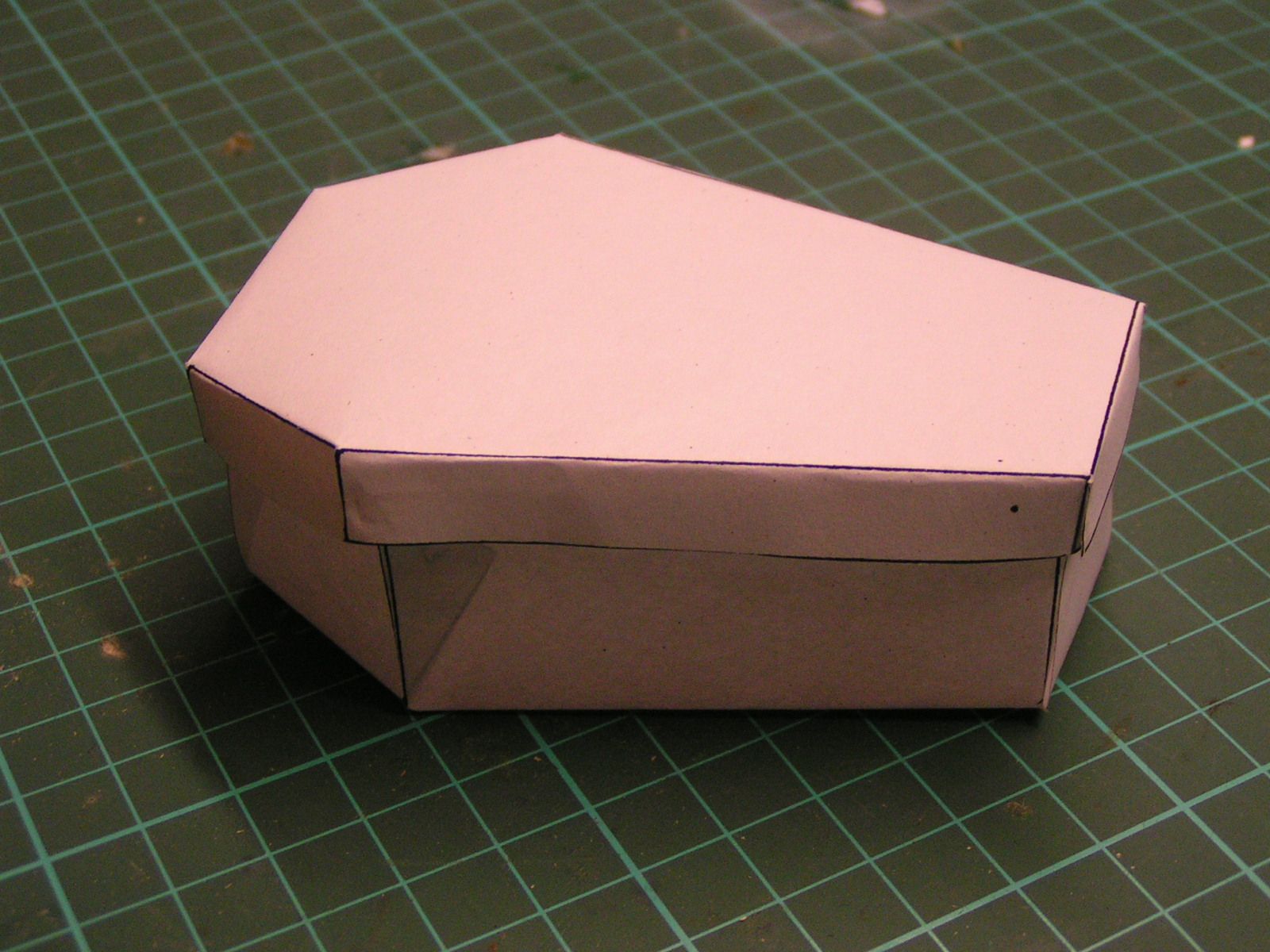 Small Papercraft Coffin and Headstone Desk Ornament. : 4 Steps ...