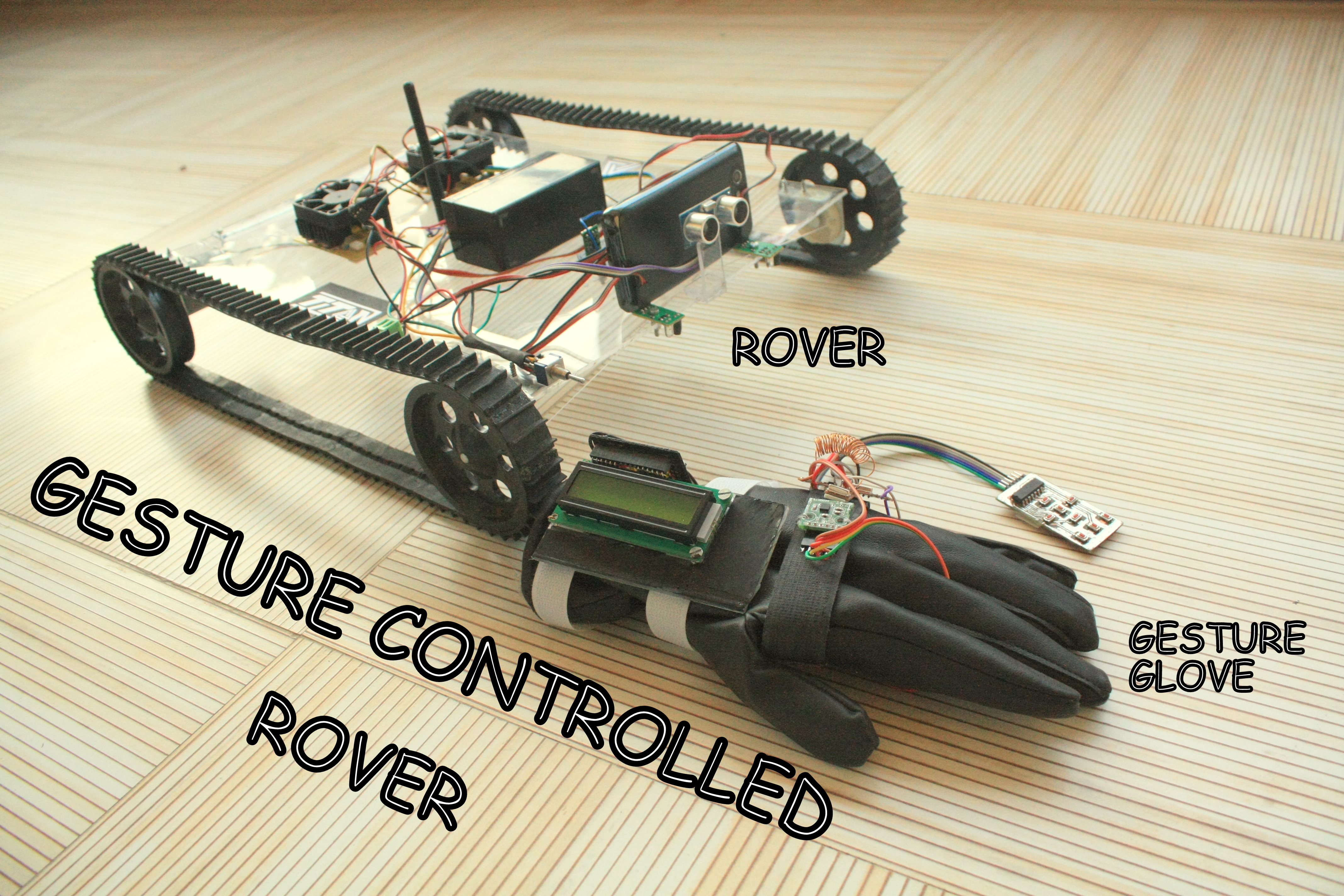 GESTURE Controlled Arduino Based Rover ( Wireless + Line Following ...
