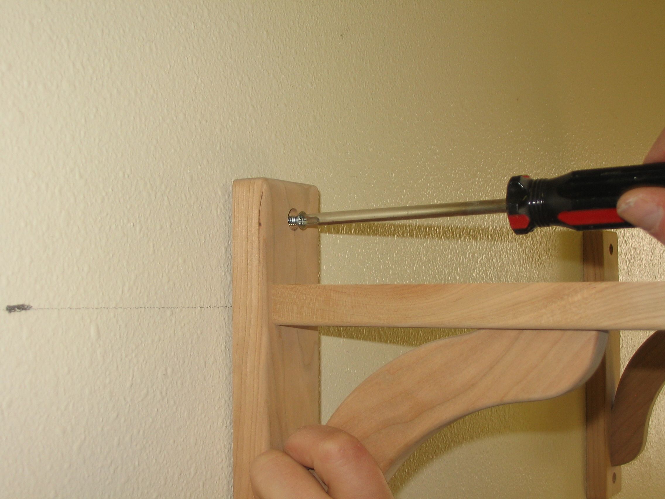 How to Mount a Shelf With Wood Shelf Brackets : 16 Steps (with Pictures ...