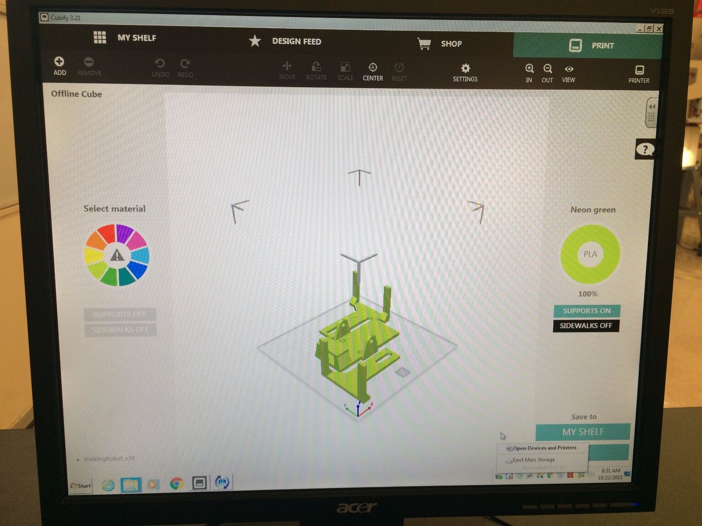 3D Printed Automatic Walking Robot : 6 Steps (with Pictures ...