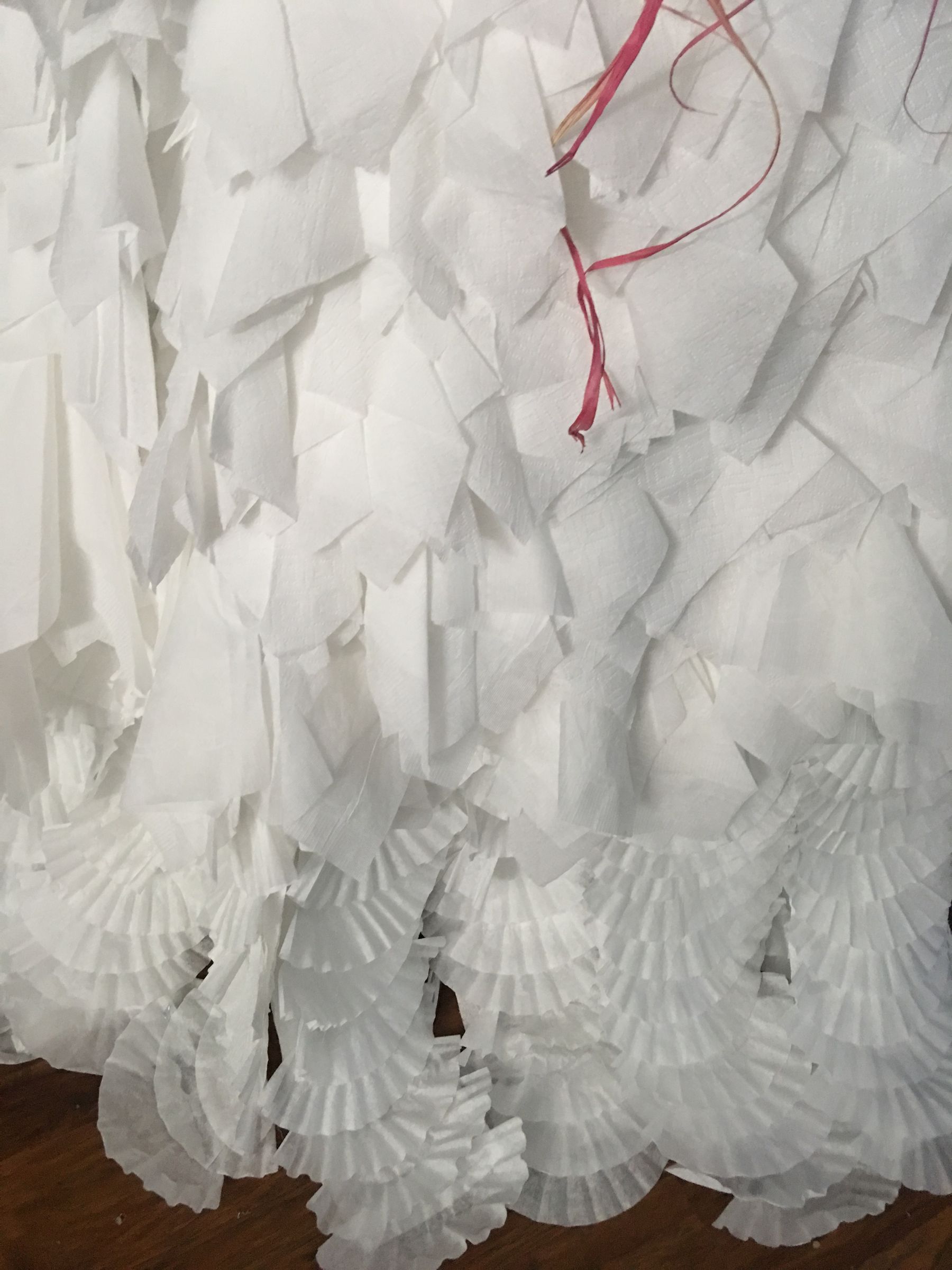 Winter Wonderland Tiered Paper Gown Dress : 21 Steps (with Pictures ...