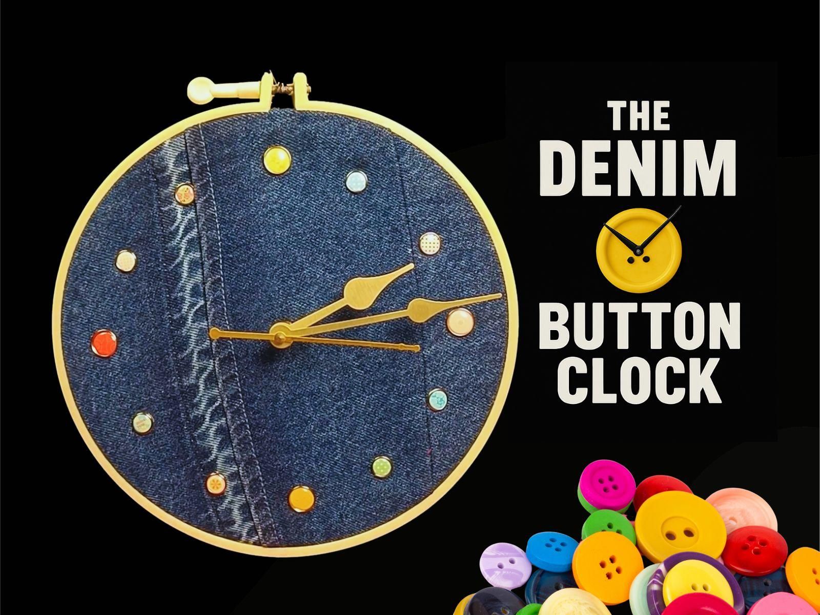 A Timeless Denim Button Clock : 5 Steps (with Pictures) - Instructables