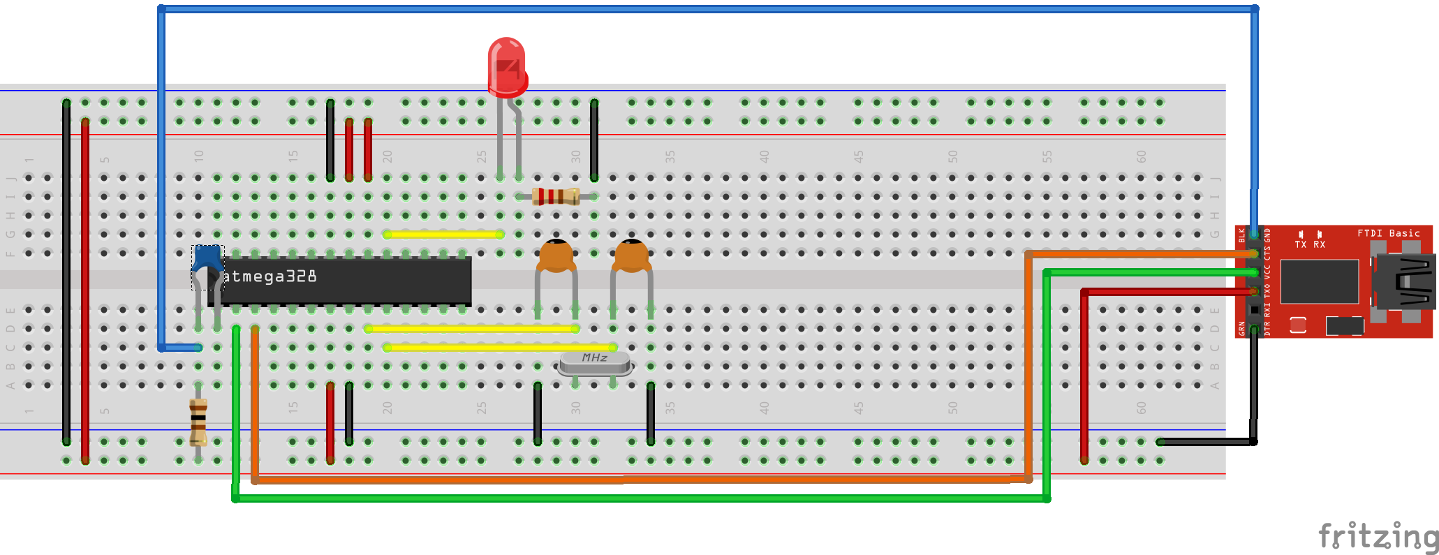 Arduino On A Breadboard With A Ft232rl Instructables