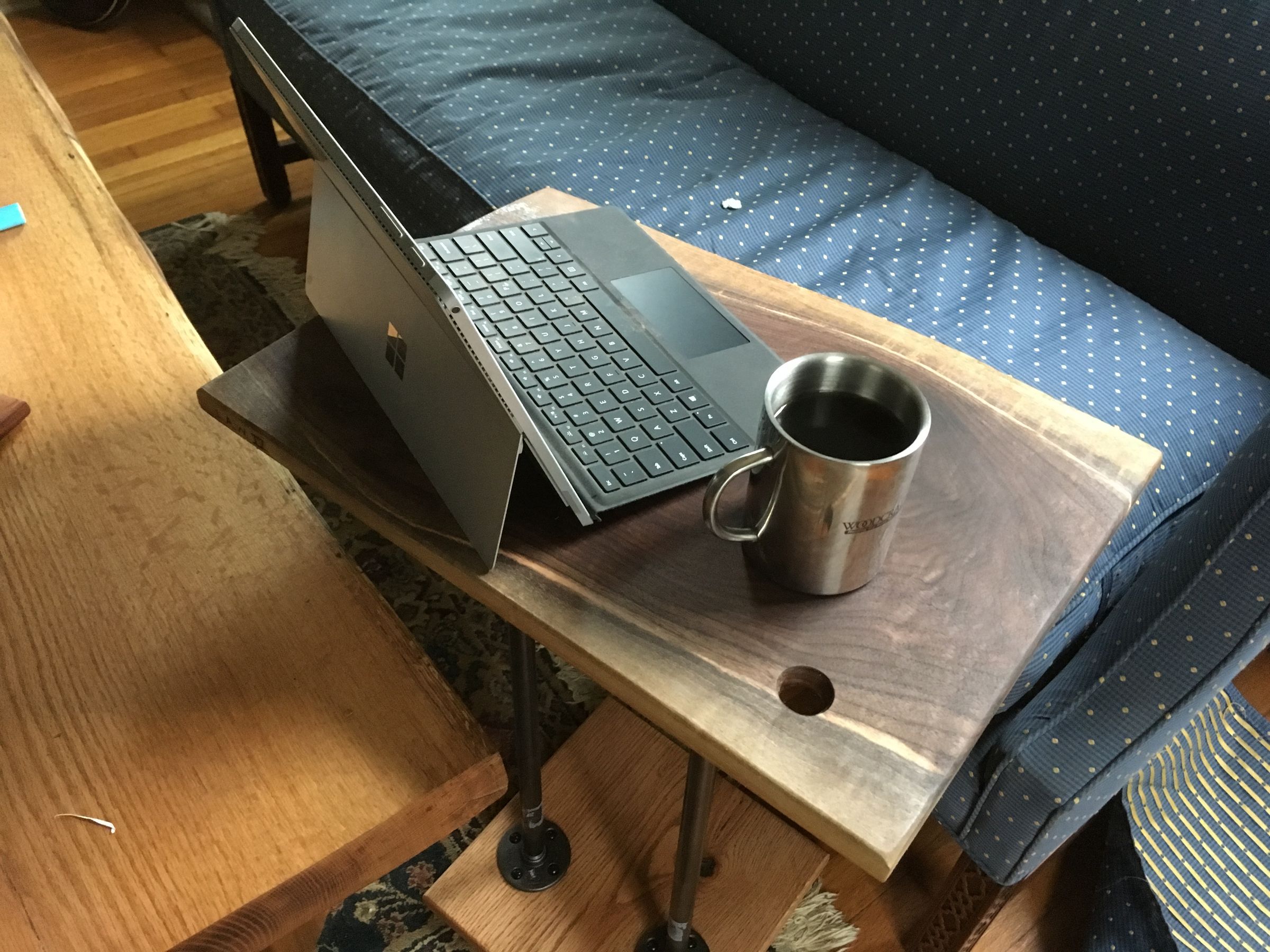 Black Walnut and Oak Modern Sofa Desk : 5 Steps (with Pictures ...
