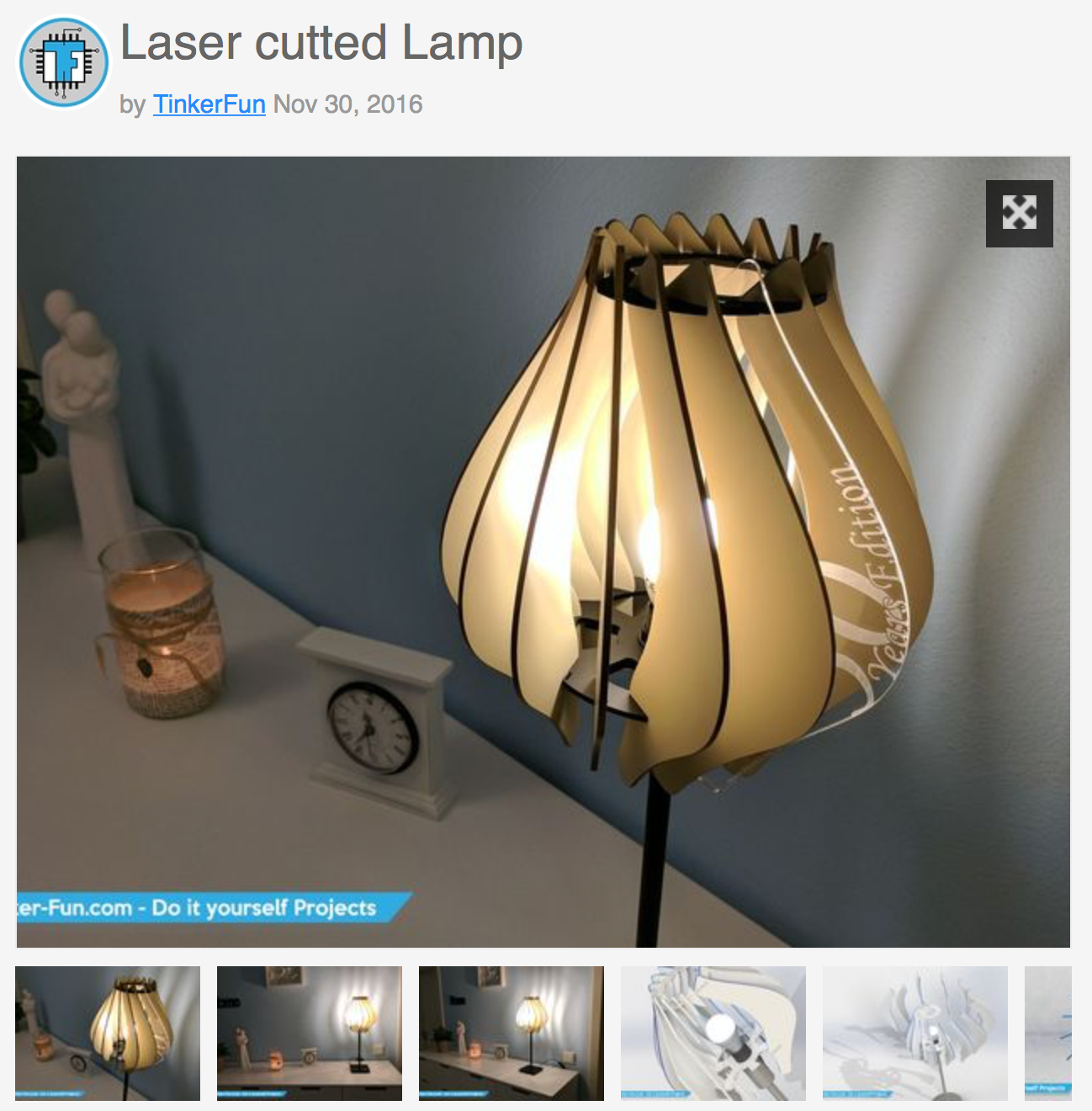Laser Cutted Lamp - 3mm - Model 001 : 7 Steps (with Pictures ...