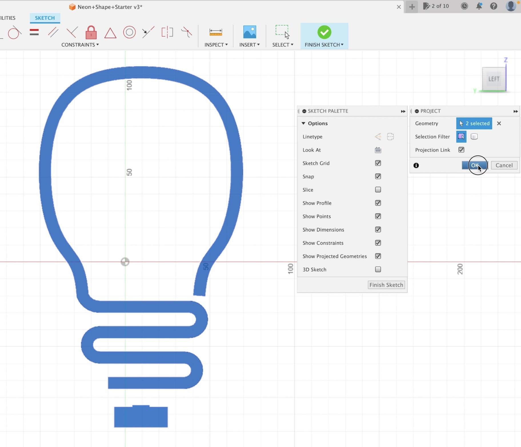 Designing Your Own Desktop LED Neon Shapes in Fusion 360 : 16 Steps ...