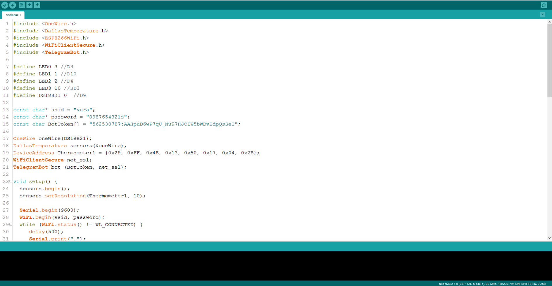 Smart House Telegram Bot With Nodemcu (esp8266, Relay, Ds18b20) : 8 ...