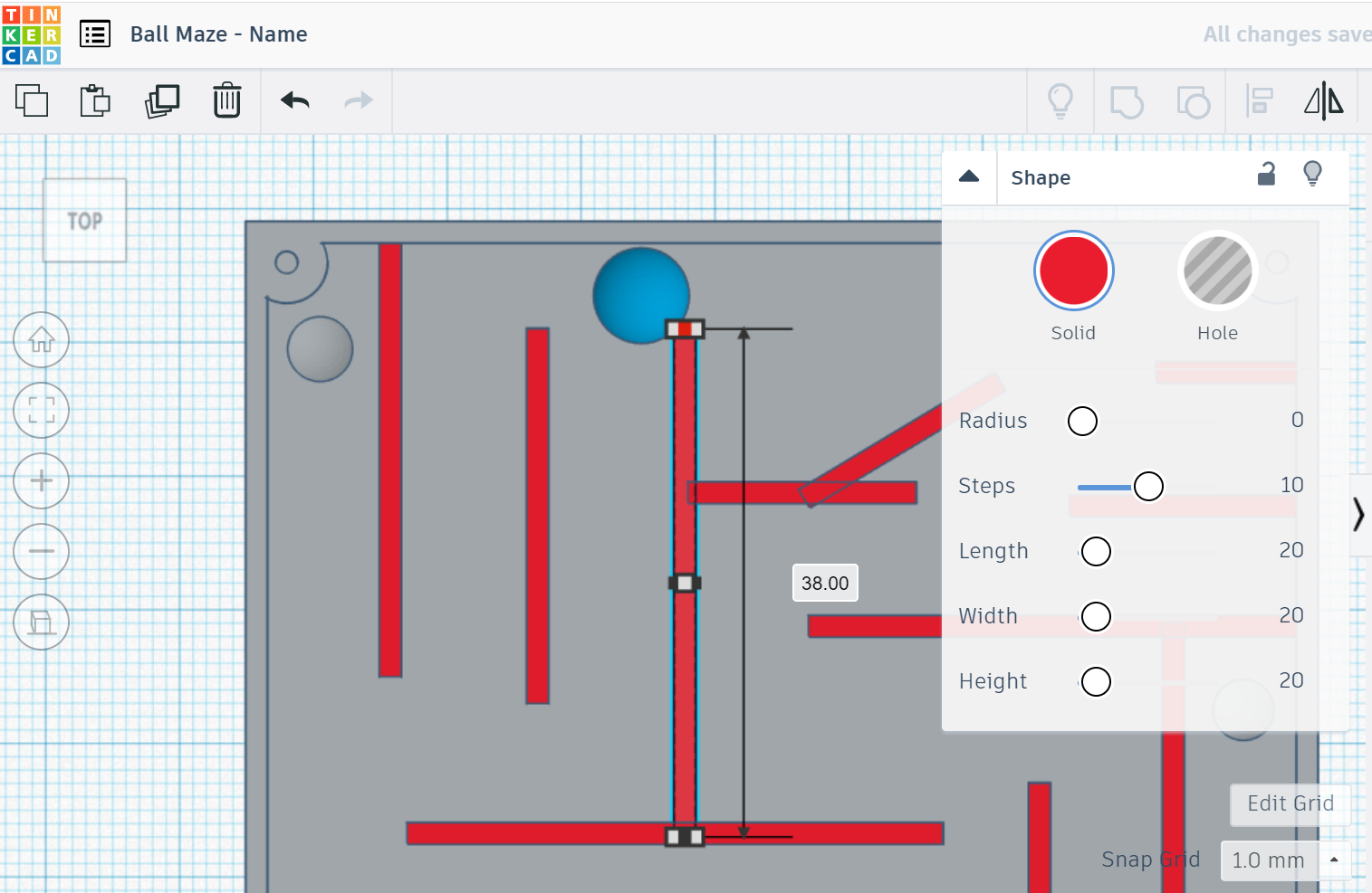 Moving Ball Maze - Tinkercad Student Project : 13 Steps (with Pictures ...