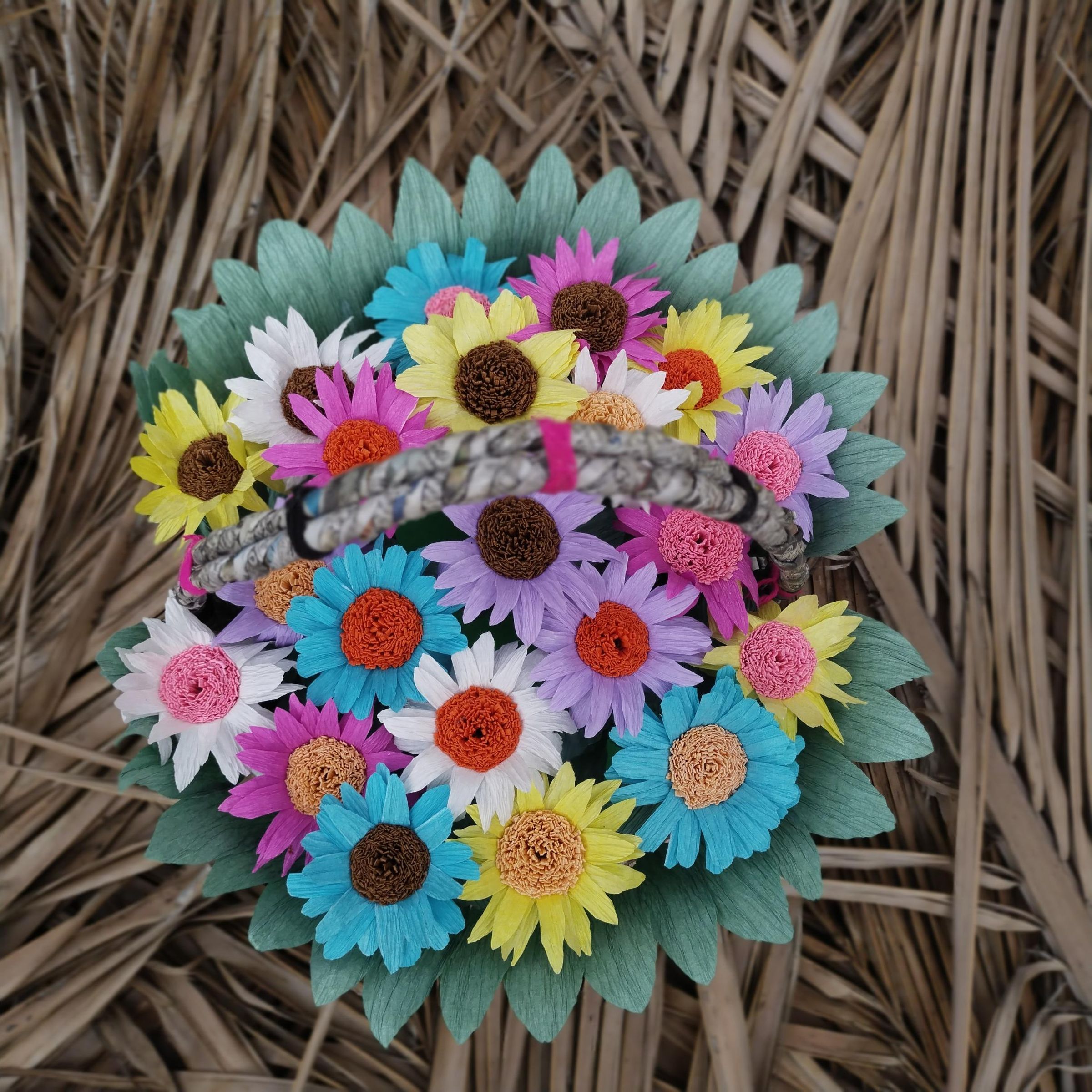 BASKET BOUQUET OF PAPER FLOWERS : 22 Steps (with Pictures) - Instructables