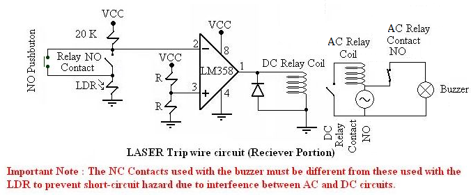 LASER Trip Wire Alarm Circuit : 5 Steps - Instructables