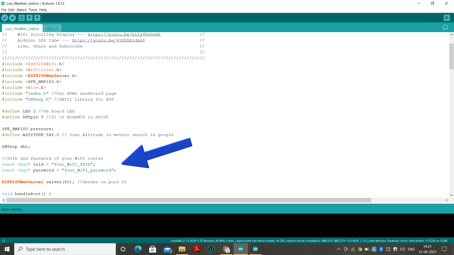 Weather Station Using NodeMCU ESP8266 : 11 Steps - Instructables