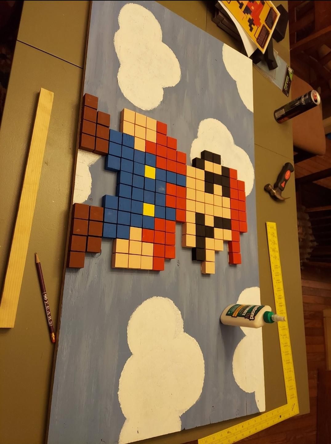 DIY: Wooden Mario Video Game Display / Info Center / 3D Creation : 7 ...