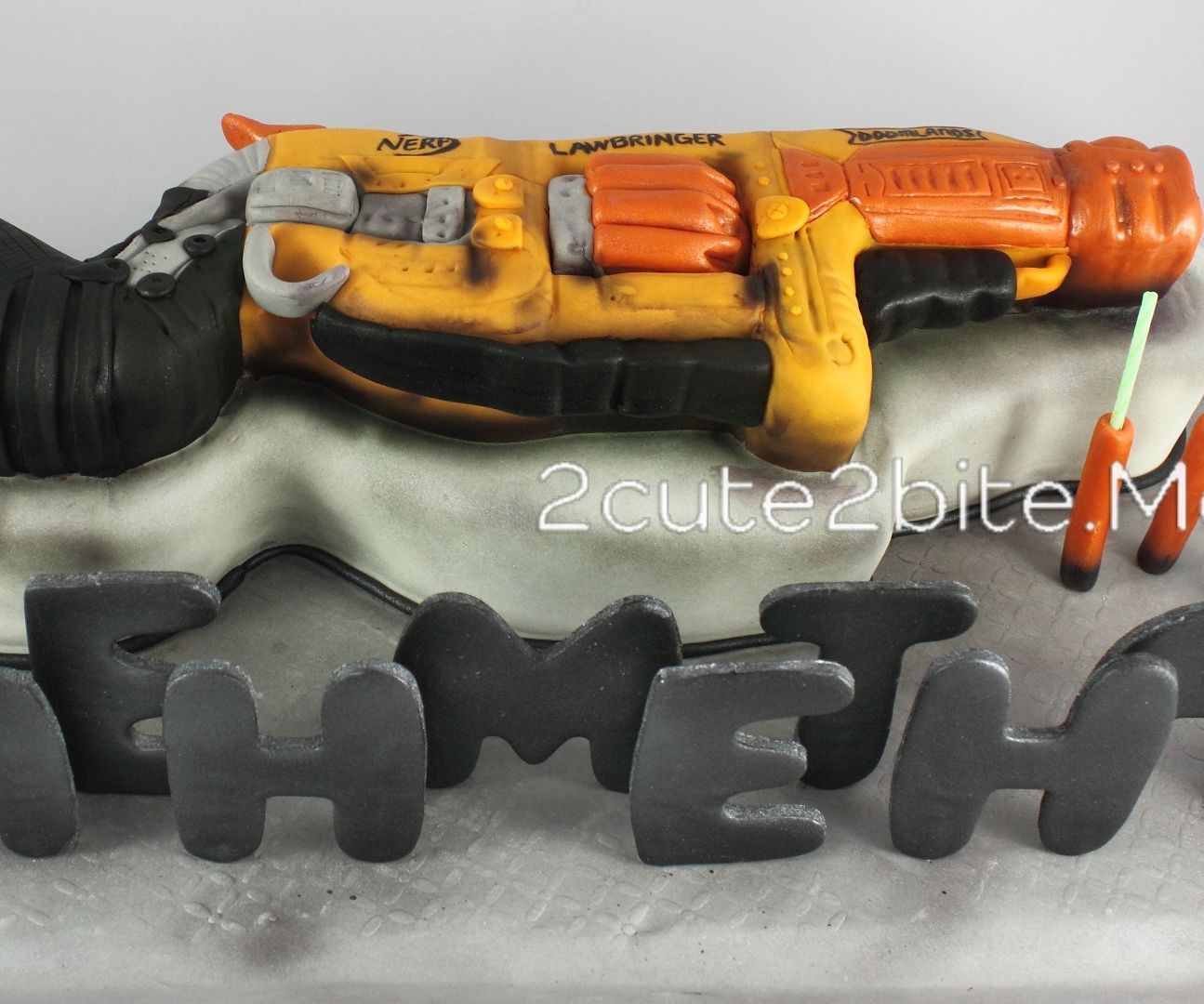 Nerf Gun-3d Cake : 8 Steps (with Pictures) - Instructables