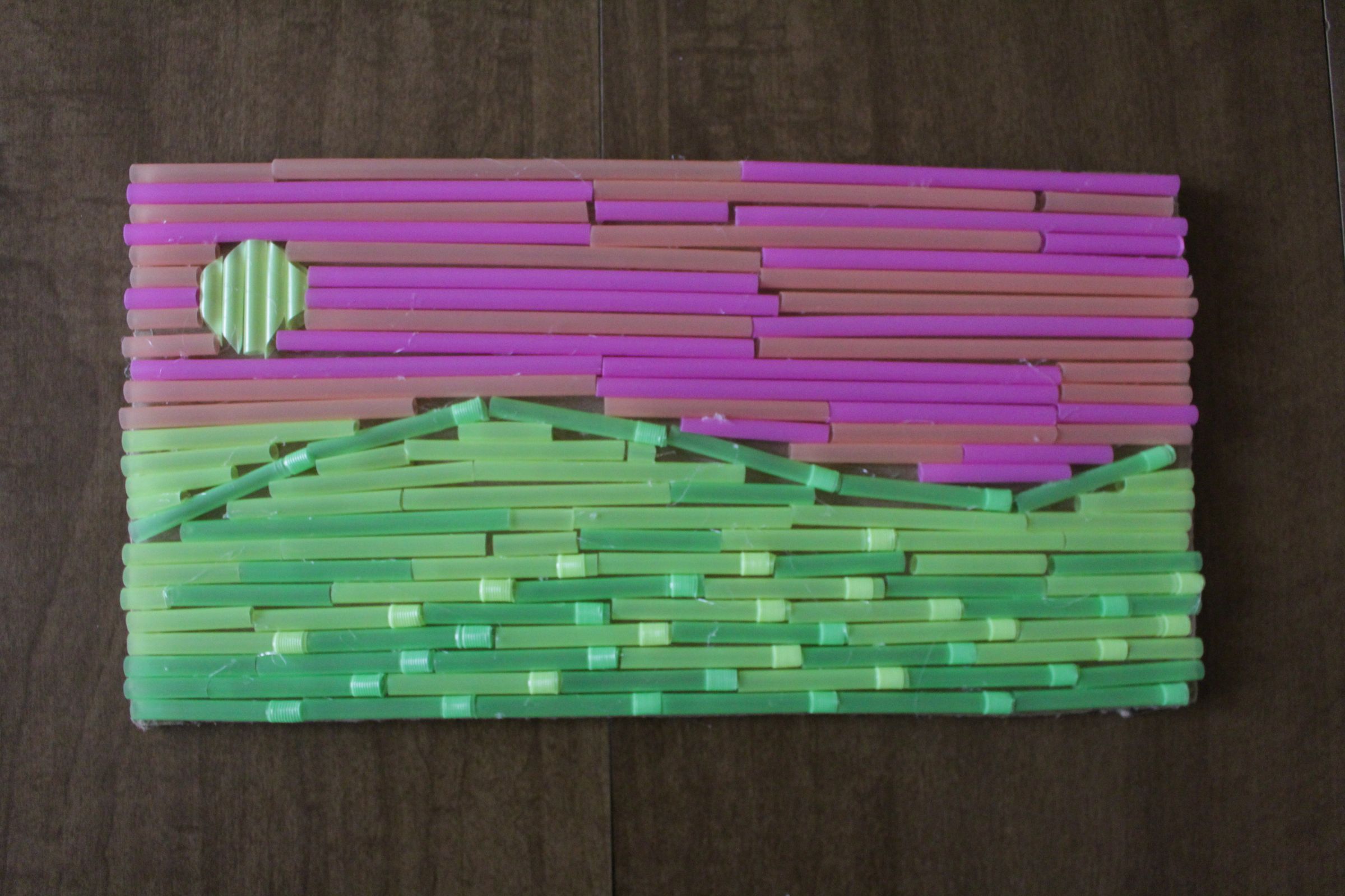 Plastic Straw Cardboard Art : 4 Steps - Instructables