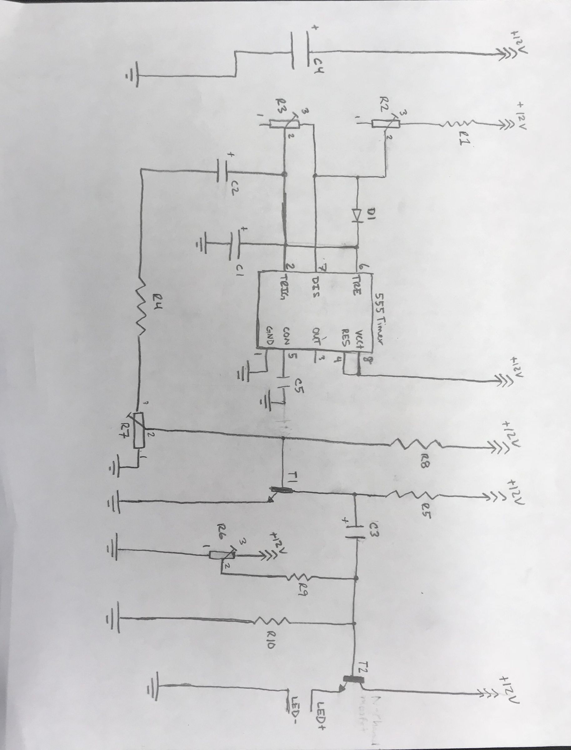 Pulsating LED Using a 555 Timer and Potentiometers : 4 Steps ...