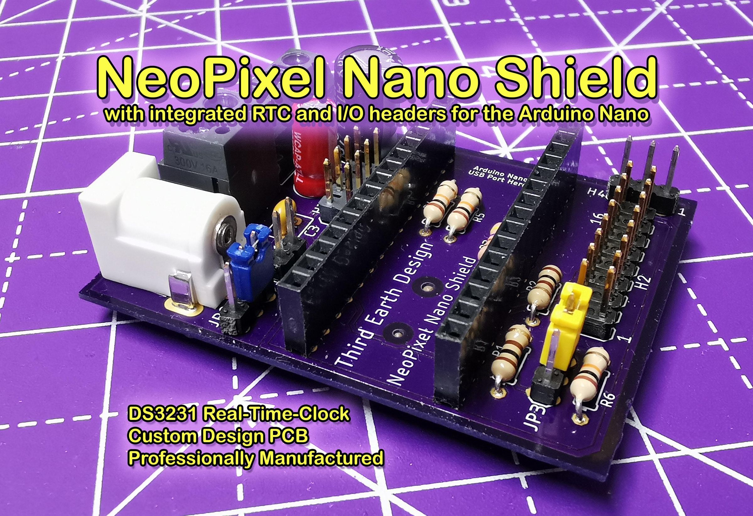 Arduino Nano NeoPixel Shield With Integrated RTC : 5 Steps - Instructables