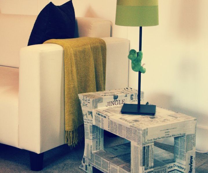 Newspaper Side Table in Cardboard! : 6 Steps (with Pictures ...