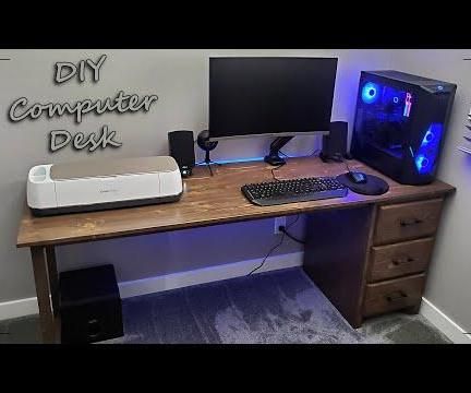 DIY Computer Desk | Cable Management, Storage, LED's : 13 Steps (with ...
