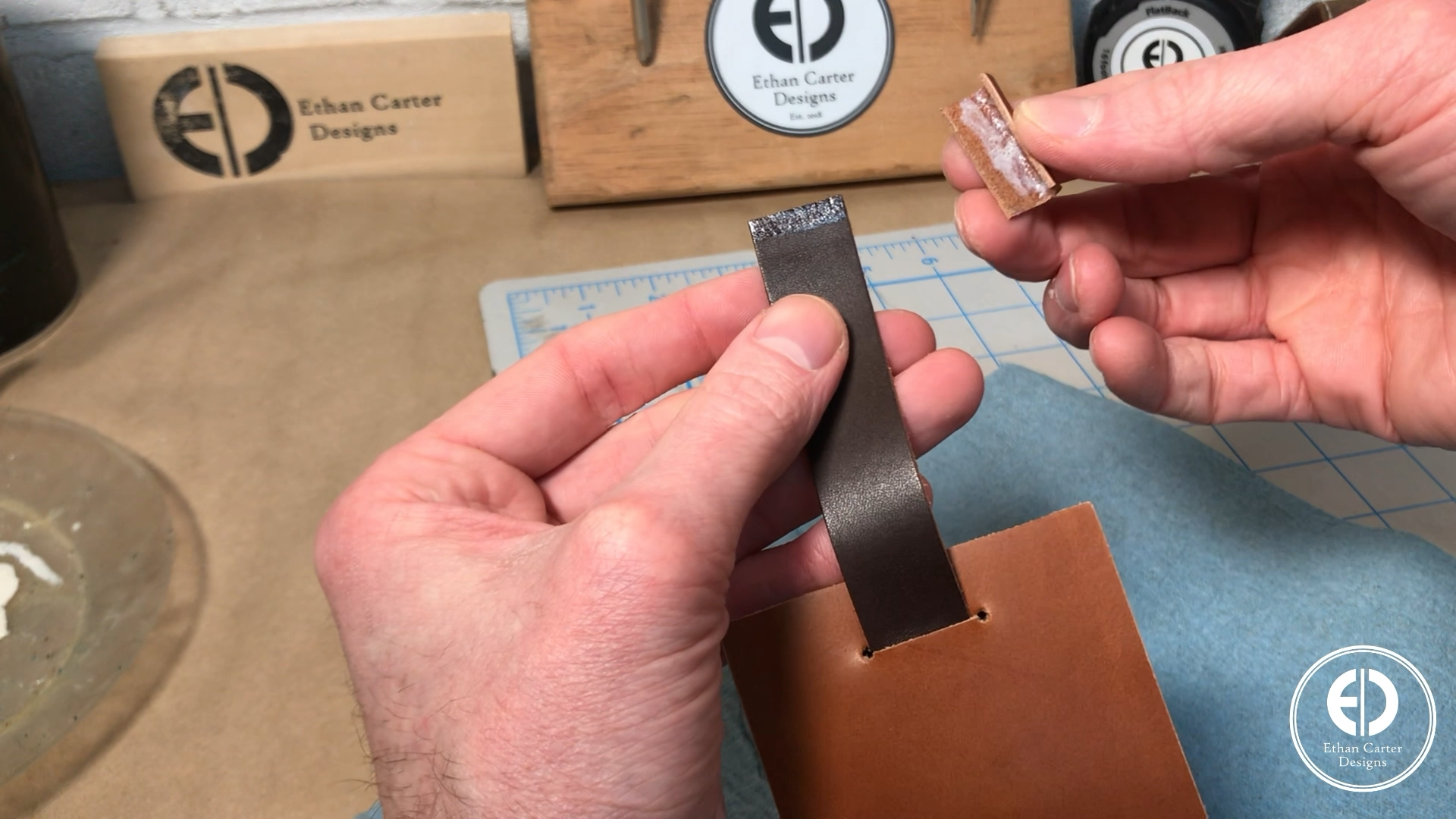 How to Make a Leather Pull Tab Minimalist Wallet (Free Template!) : 5 ...