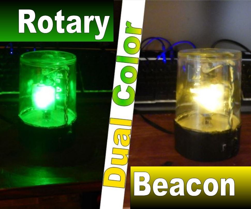 Mini Dual Color Rotary Beacon Warning Light : 6 Steps - Instructables