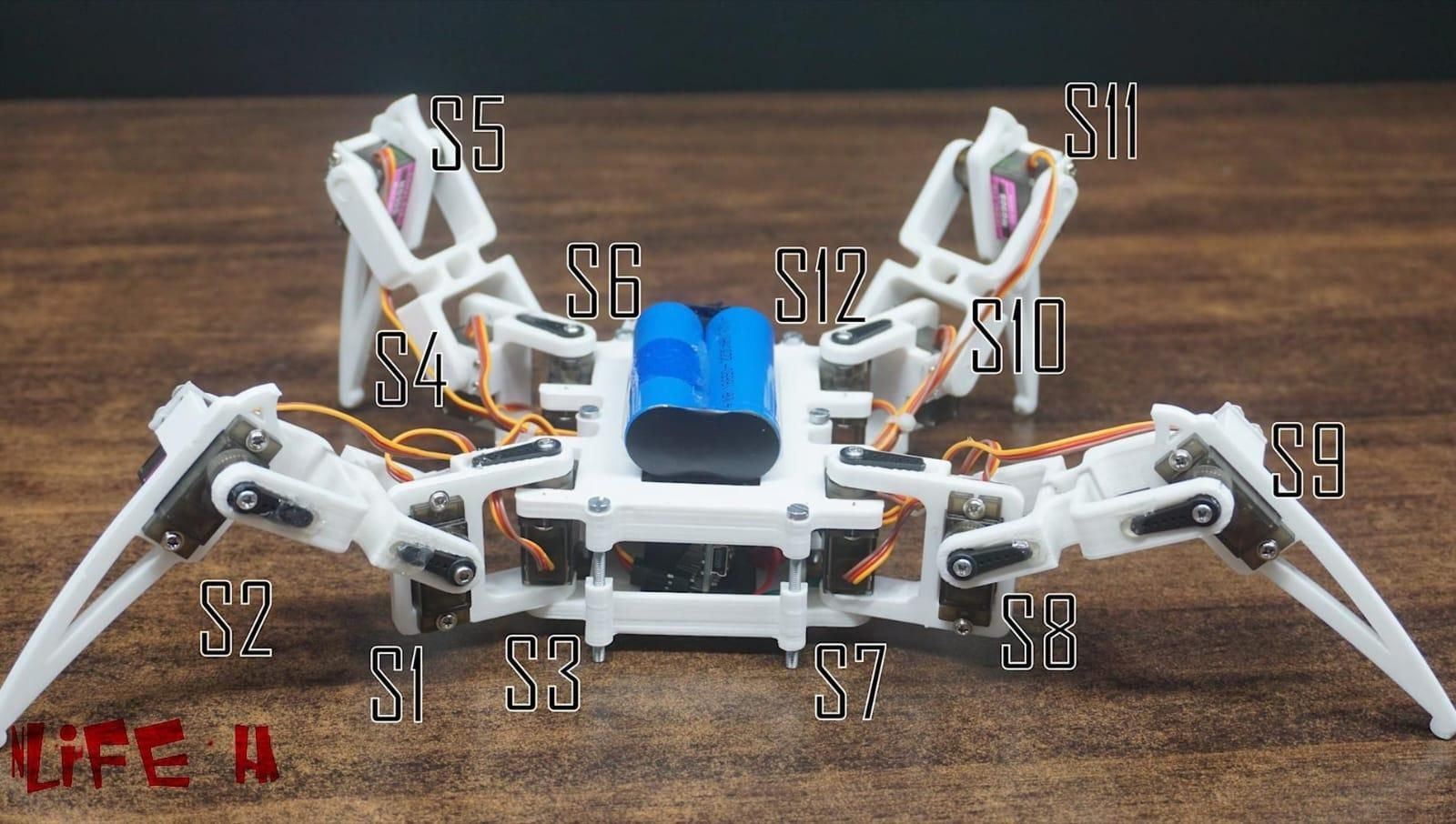 How to Make a WALKING SPIDER ROBOT at Home | 3D Printed Crawling Robot ...