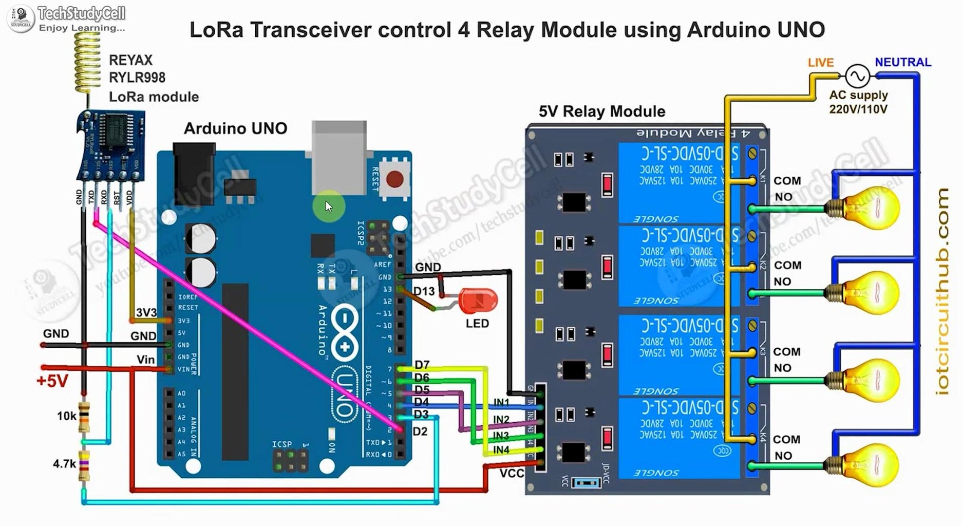 Lora Iot Project With Arduino Esp8266 Control Relay Using Blynk 15