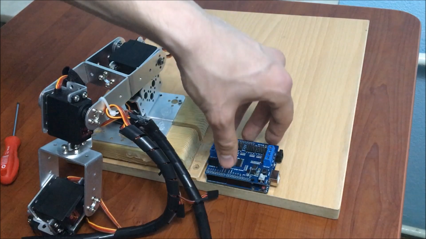 Gesture Controlled Trainable Robot Arm Via Bluetooth to Arduino : 4 Steps - Instructables