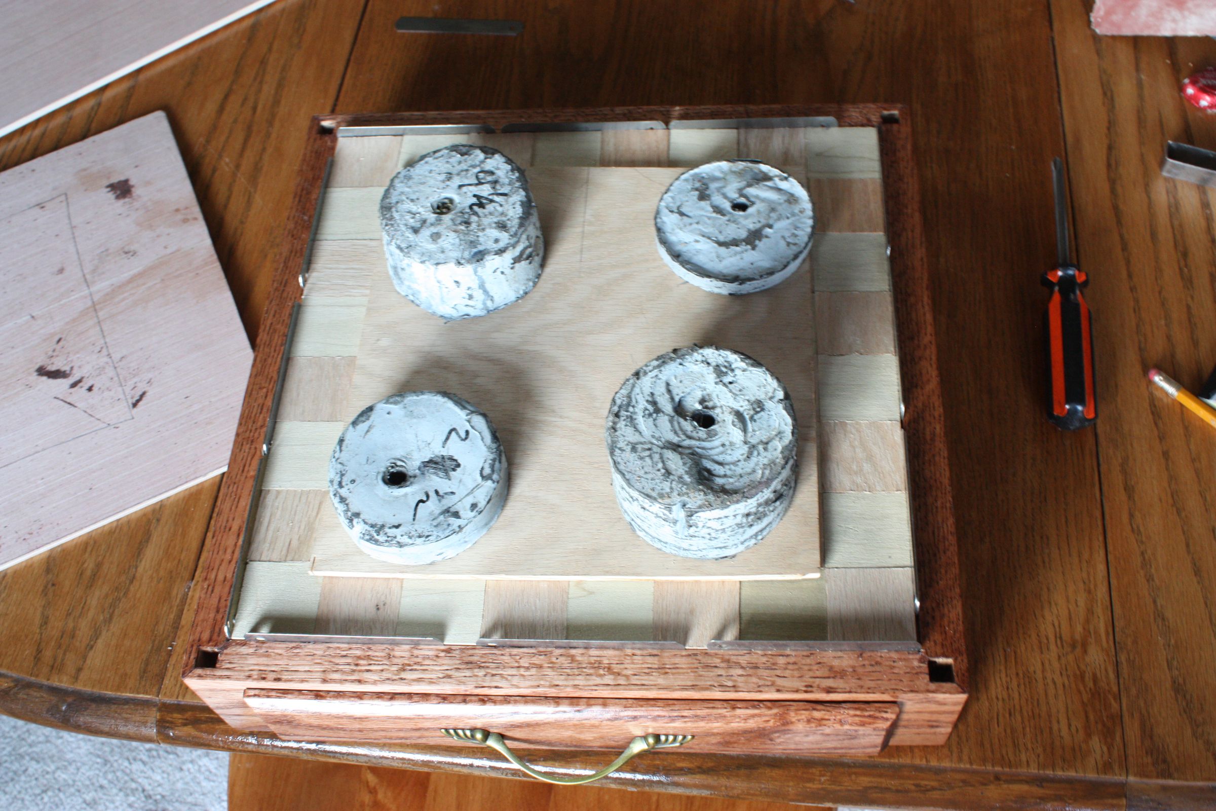 Make a Chess Set and Playing Board With a Storage Drawer : 12 Steps ...